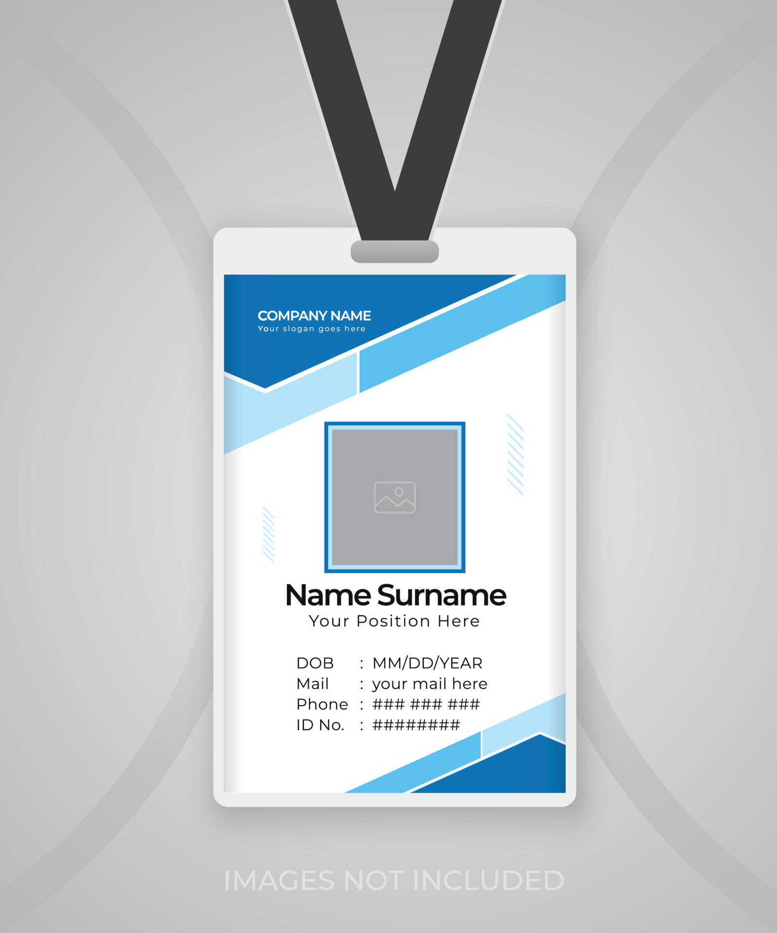ID Card Template, Student, Employee ID, Office ID Card Design 24390356 ... ID Card Template, Student, Employee ID, Office ID Card Design 24390356 ...