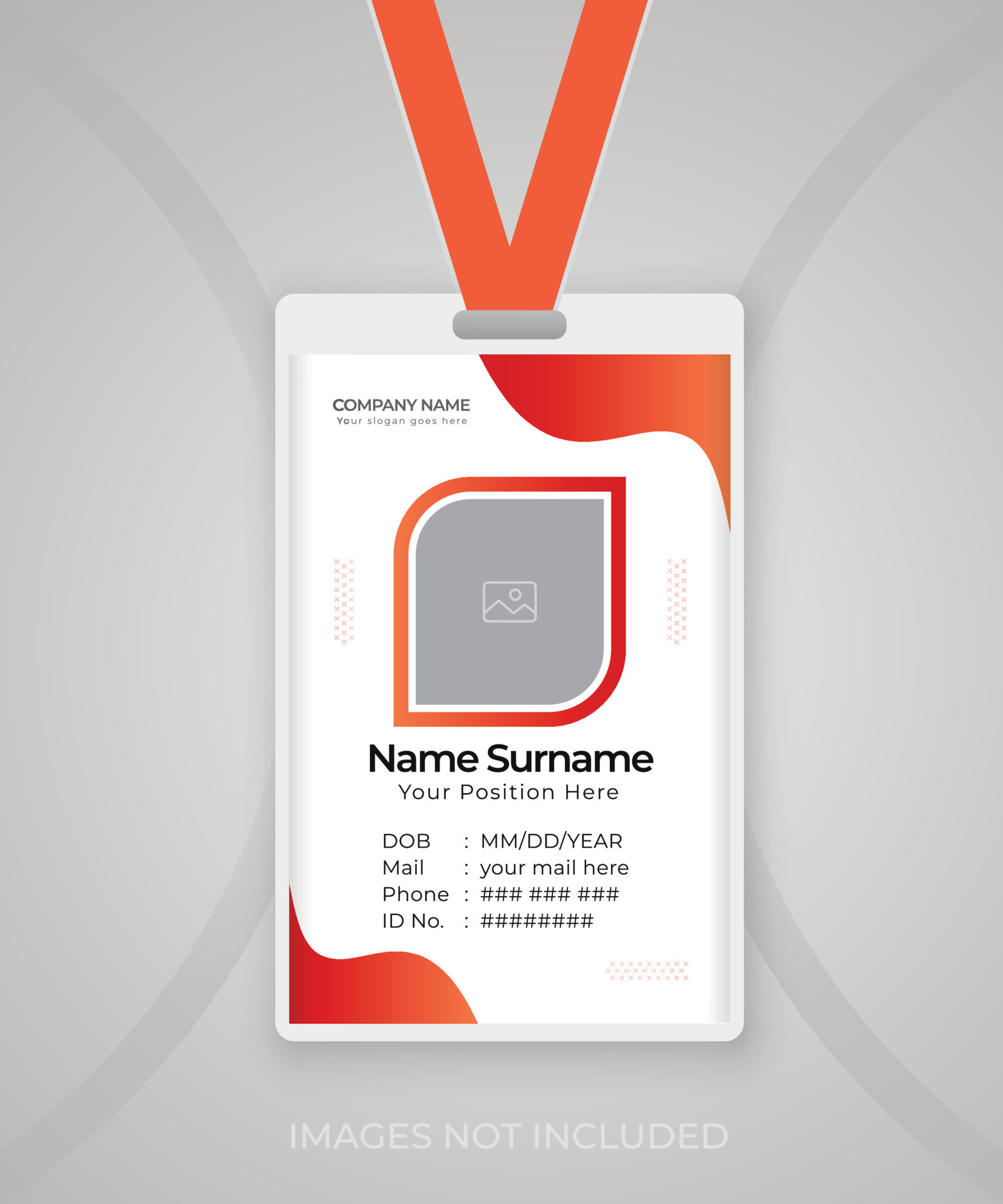 ID Card Template, Student, Employee ID, Office ID Card Design 24390418 ...