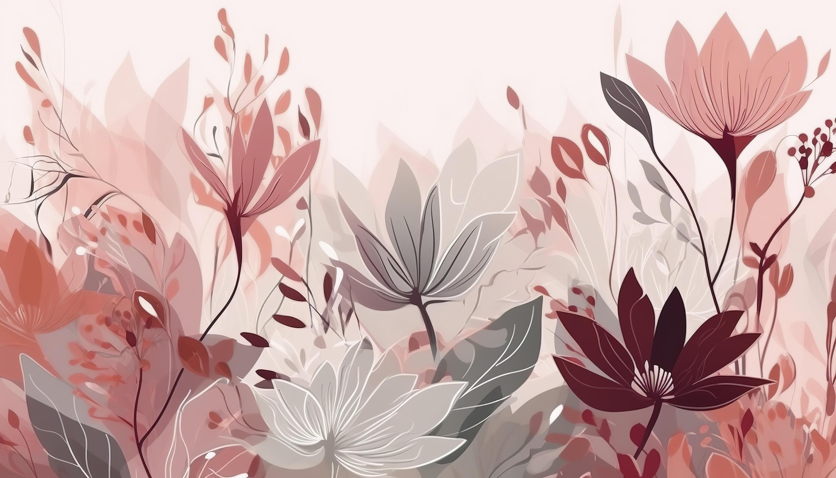 Abstract floral art background vector. Wallpaper of spring colorful ...