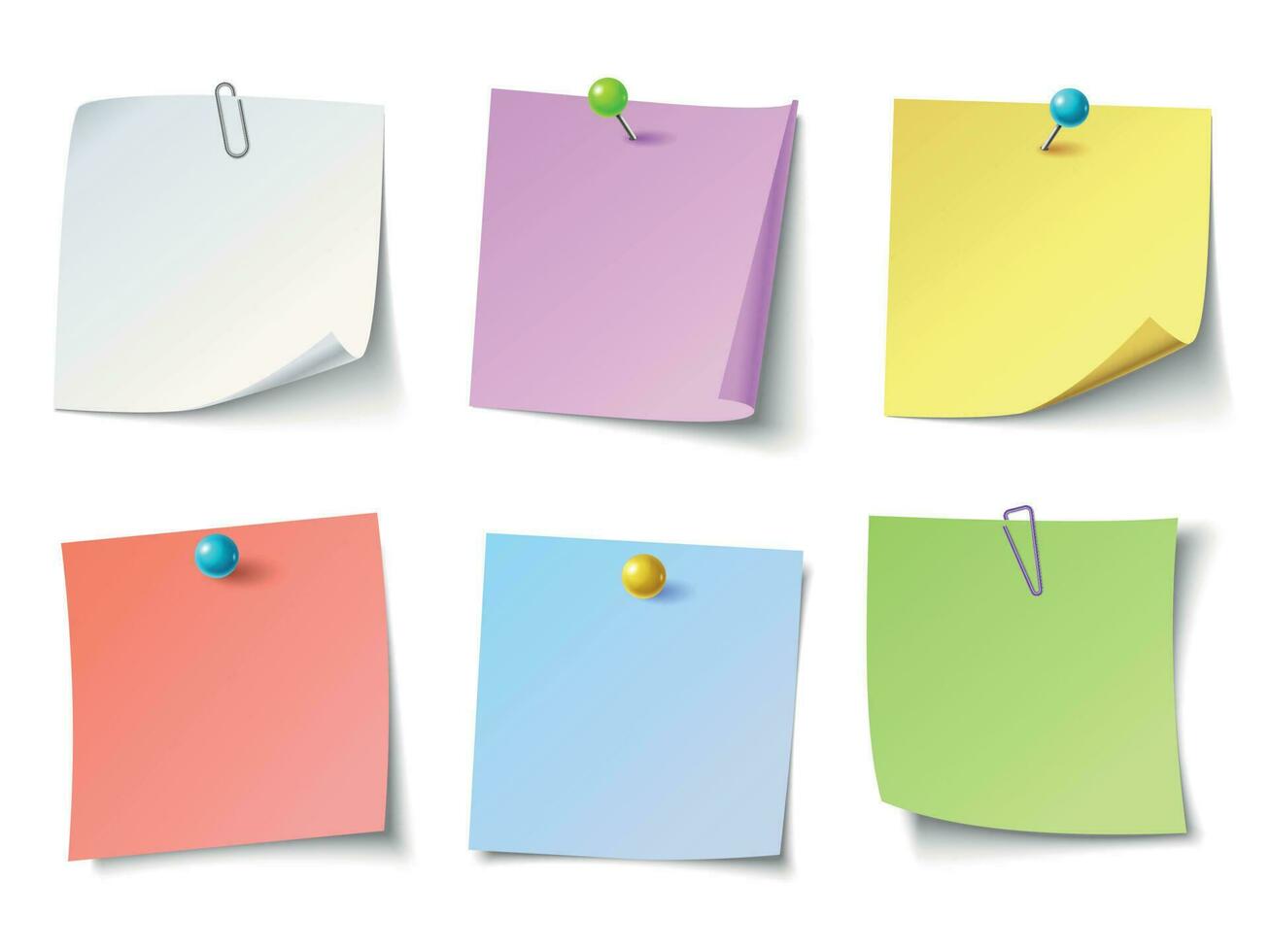 Paper notes. Top view note sticker vector set 24391790 Vector Art at ... Paper notes. Top view note sticker vector set 24391790 Vector Art at ...