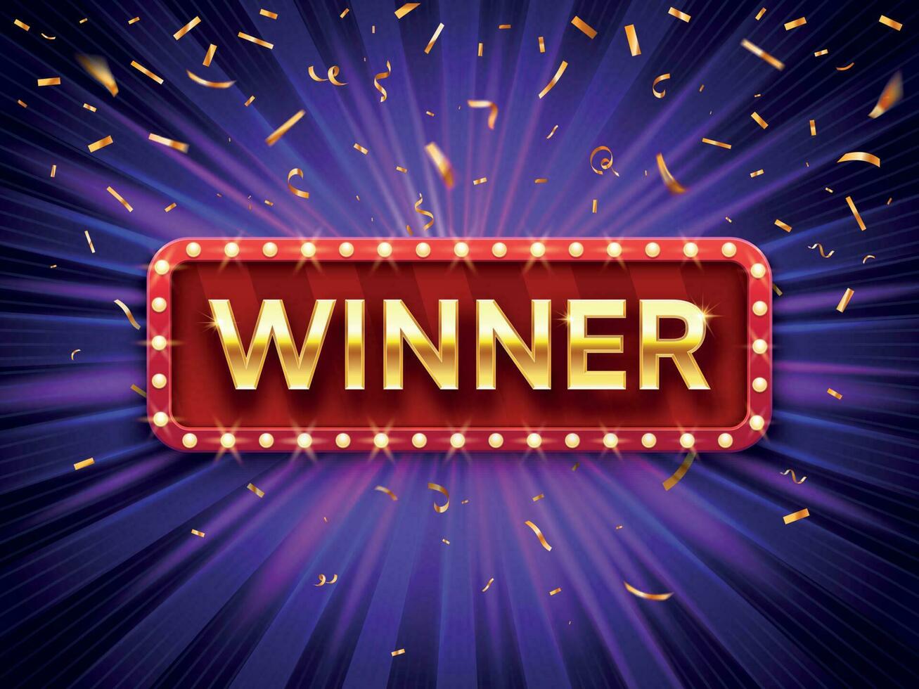 Winner banner. Win congratulations vintage frame, golden congratulating ... Winner banner. Win congratulations vintage frame, golden congratulating ...