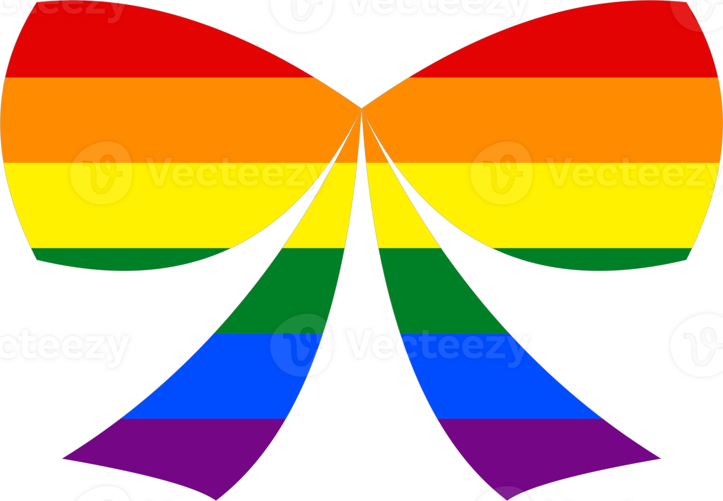 Lgbtq Rainbow Bow Shape 24393045 Png