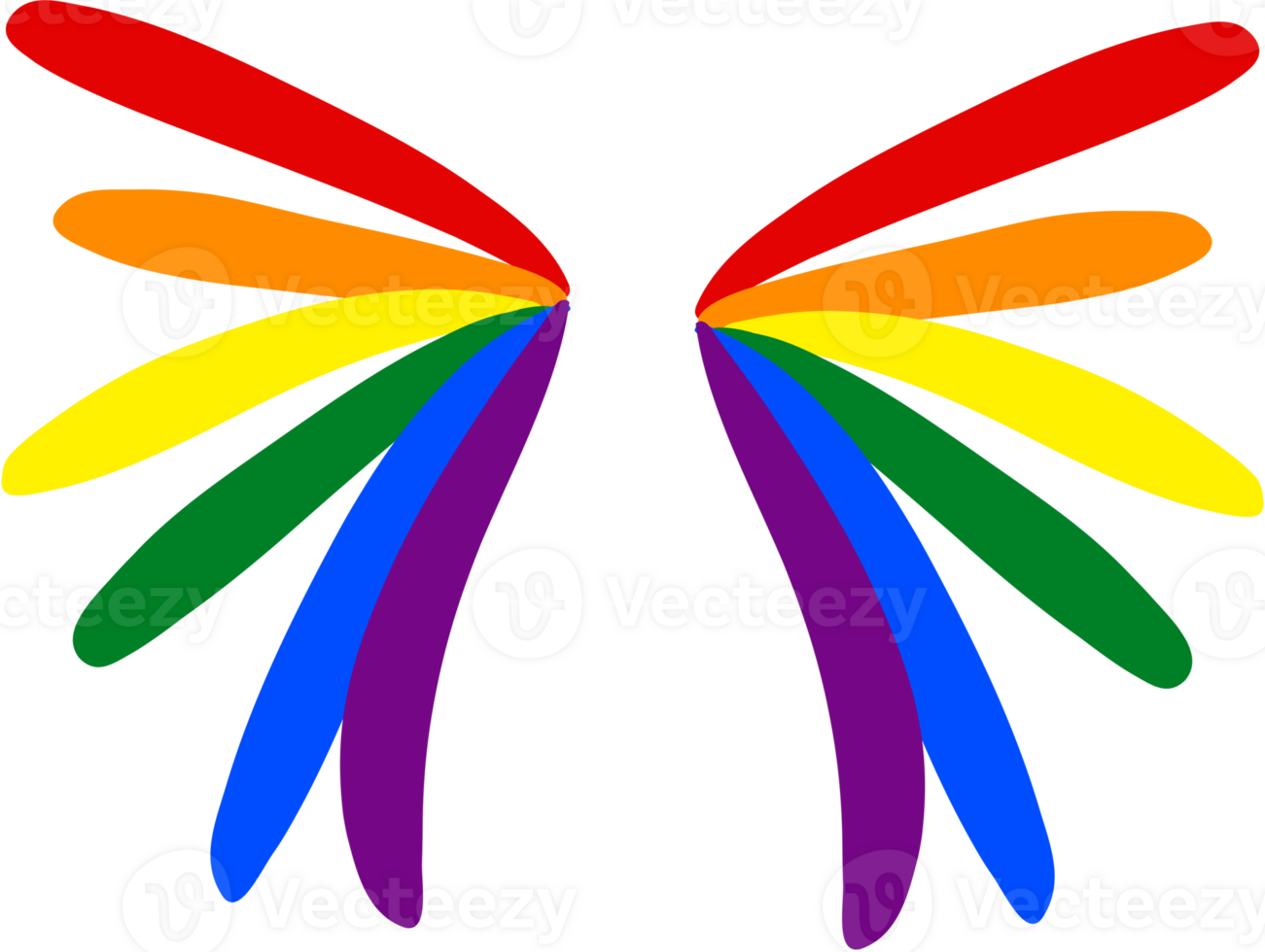 Lgbtq Rainbow Wing Shape 24393074 Png
