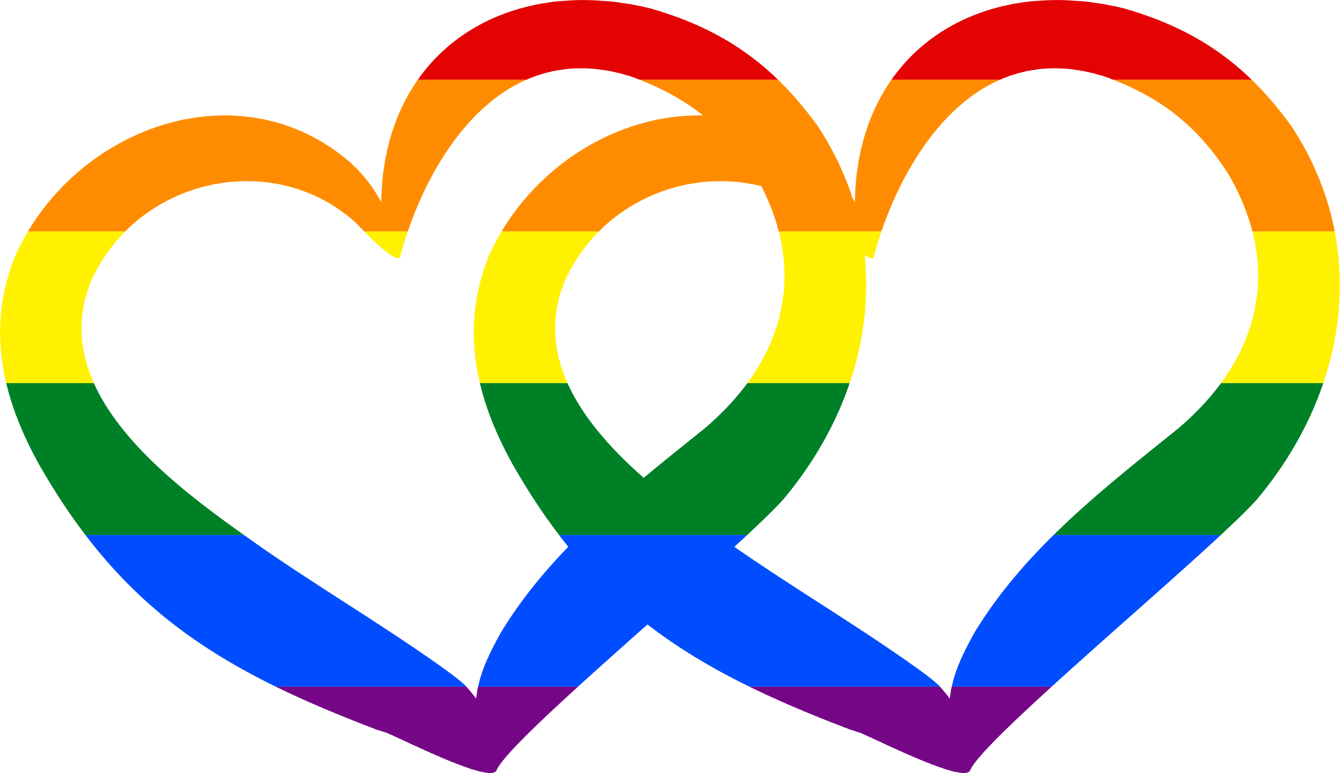 Lgbtq Rainbow Heart Png 24393132 Png
