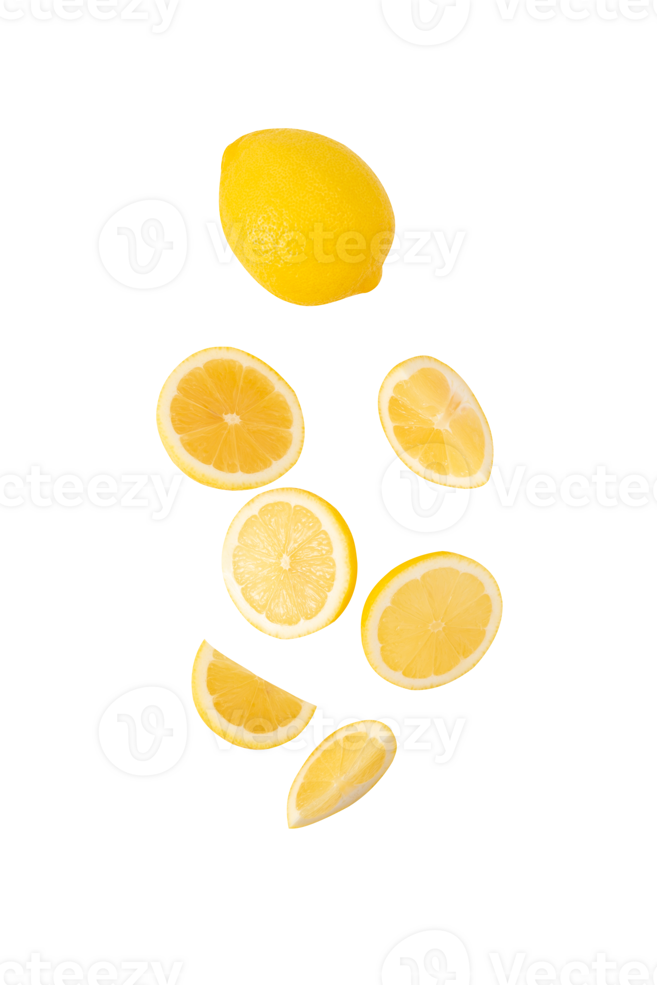 Falling Lemon slice cutout, Png file 24393328 PNG