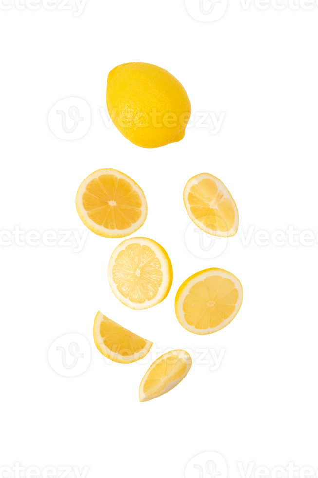 Falling Lemon Slice Cutout Png File 24393328 Png