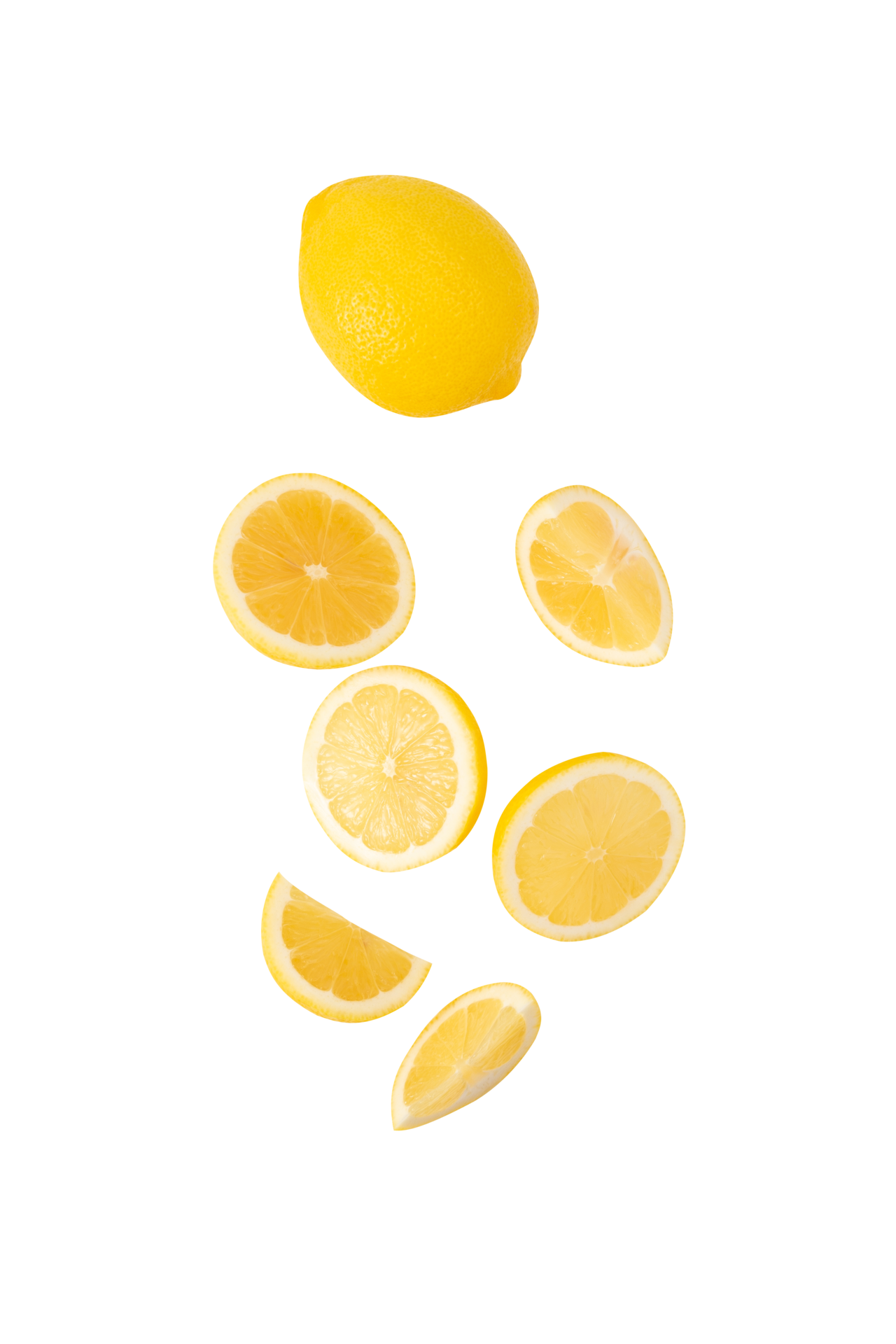 Falling Lemon Slice Cutout Png File 24393328 Png