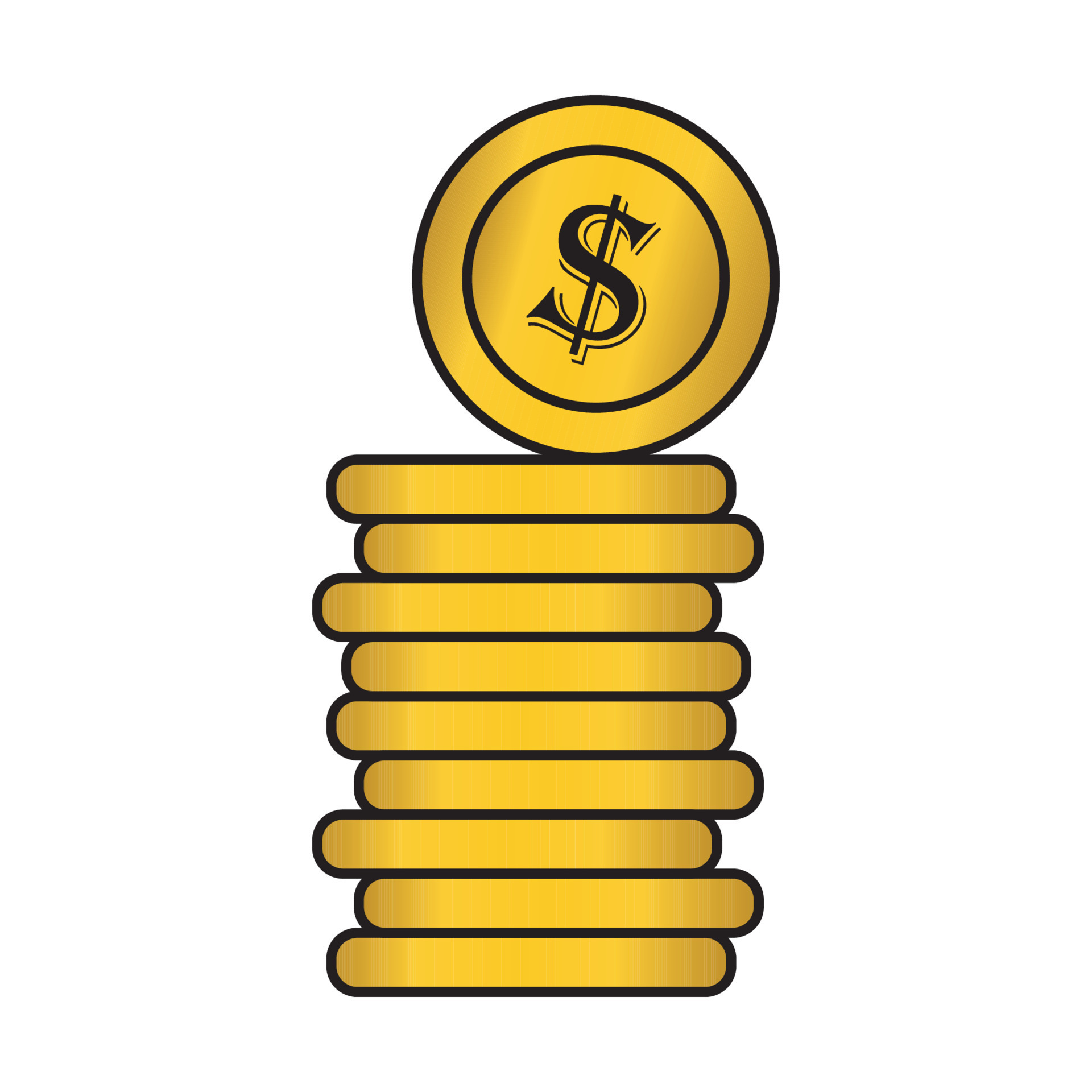 coin icon vector 24393607 Vector Art at Vecteezy
