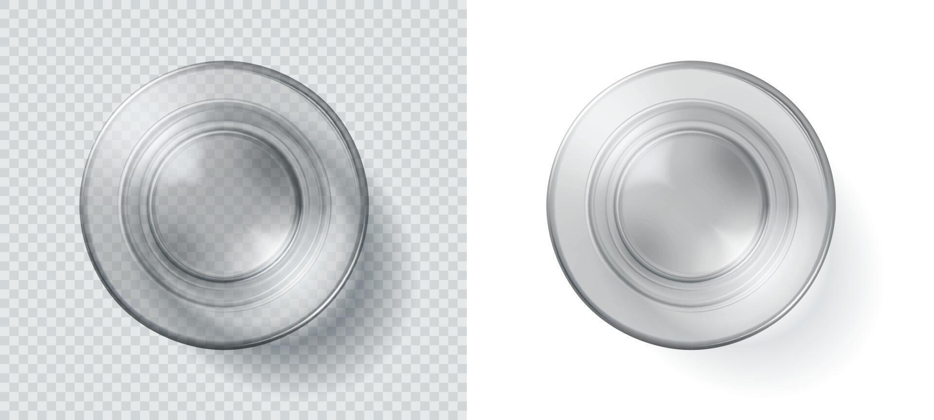 Realistic Glass Of Water Vodka Or Tonic Top View 24393635 Vector Art At Vecteezy