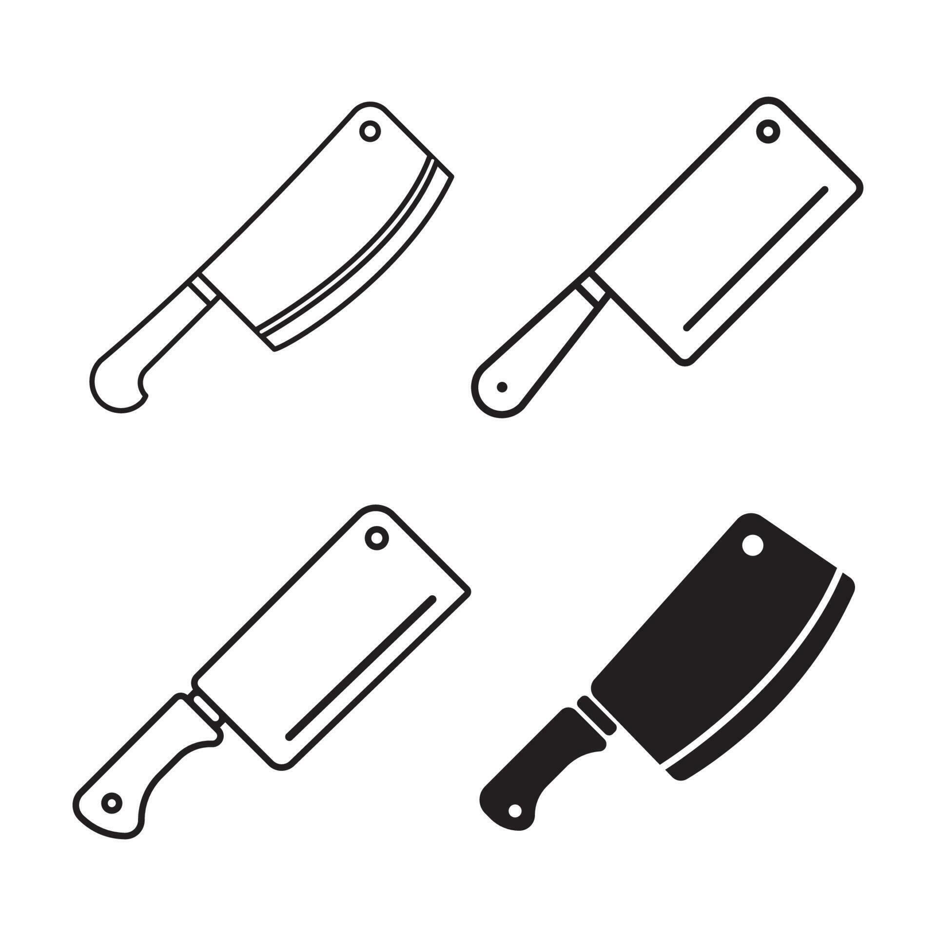Butcher Knife Icon Vector 24394200 Vector Art At Vecteezy