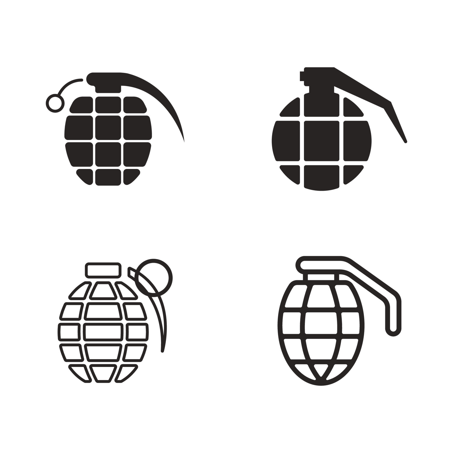 grenade icon vector 24394201 Vector Art at Vecteezy