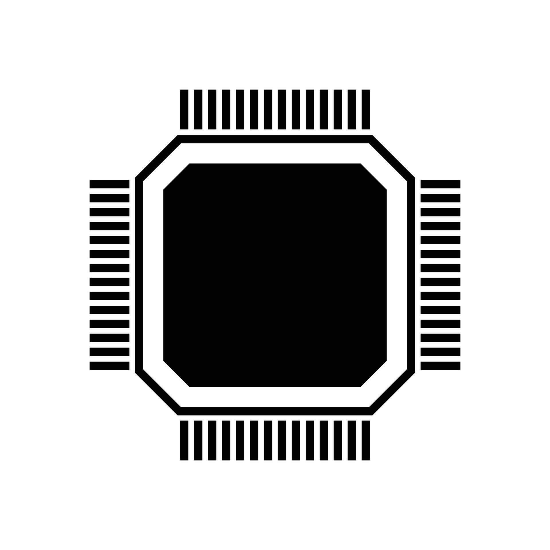 central processing unit icon design. microchip sign and symbol ...