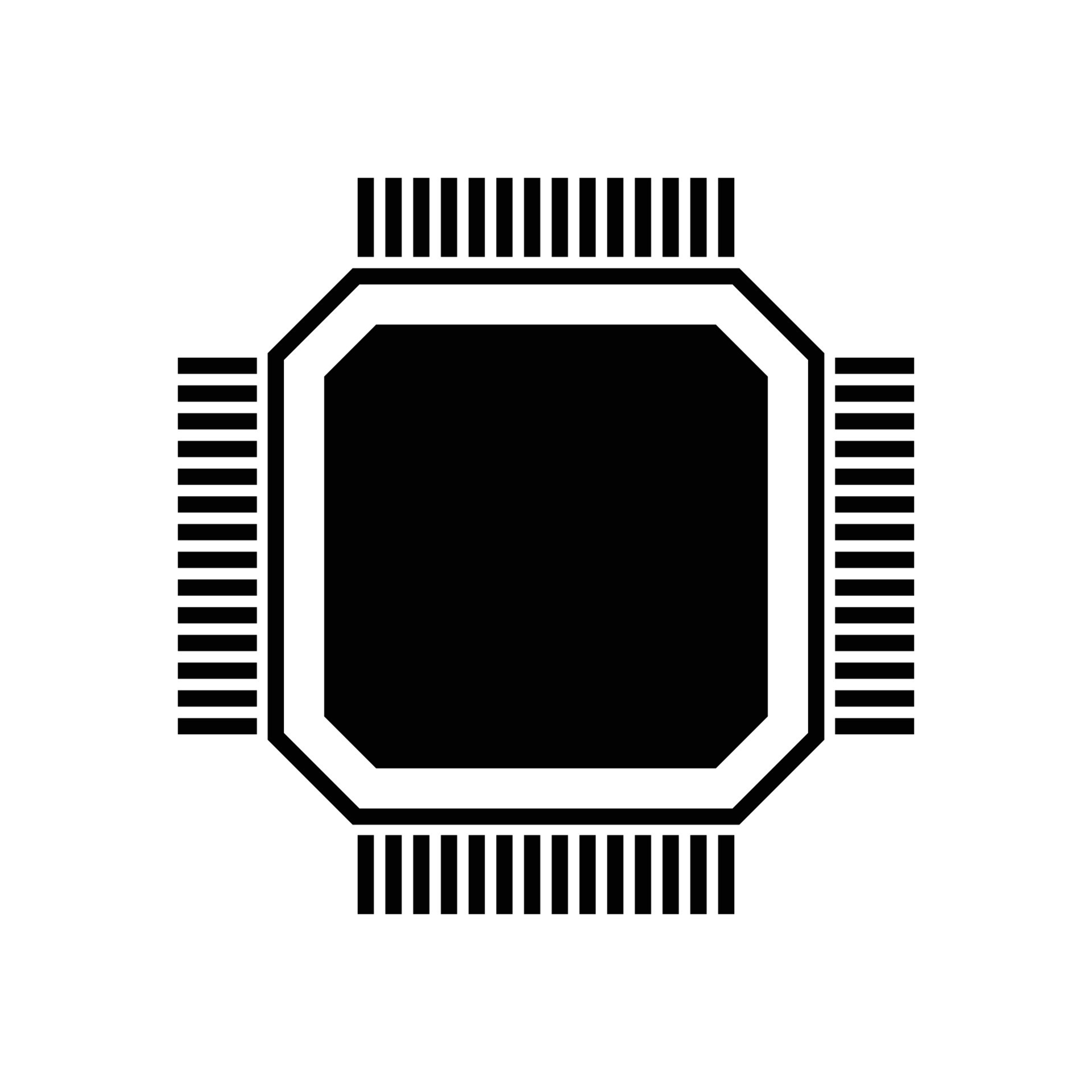 central processing unit icon design. microchip sign and symbol ...