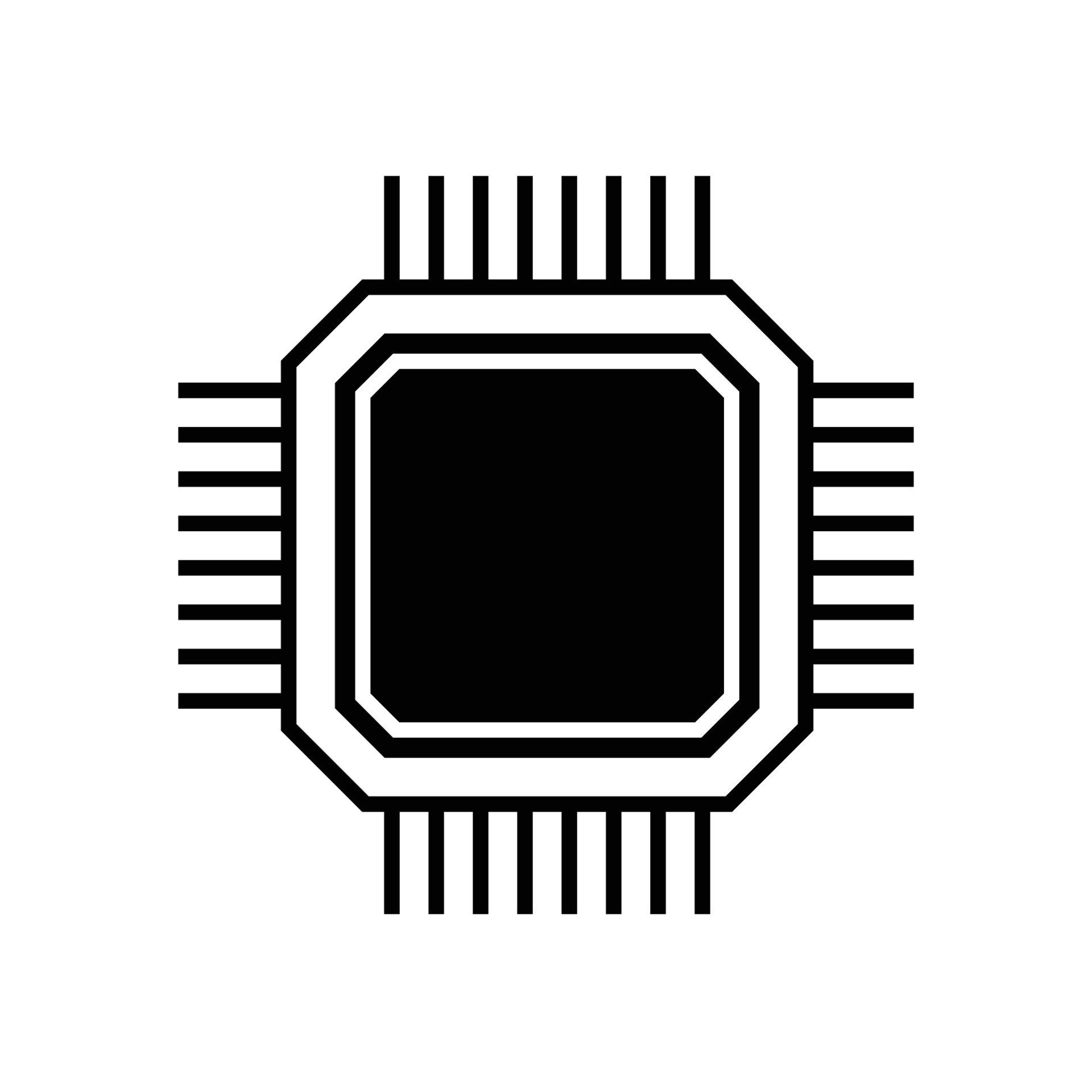 Central Processing Unit Icon Design Microchip Sign And Symbol Computer Element Vector