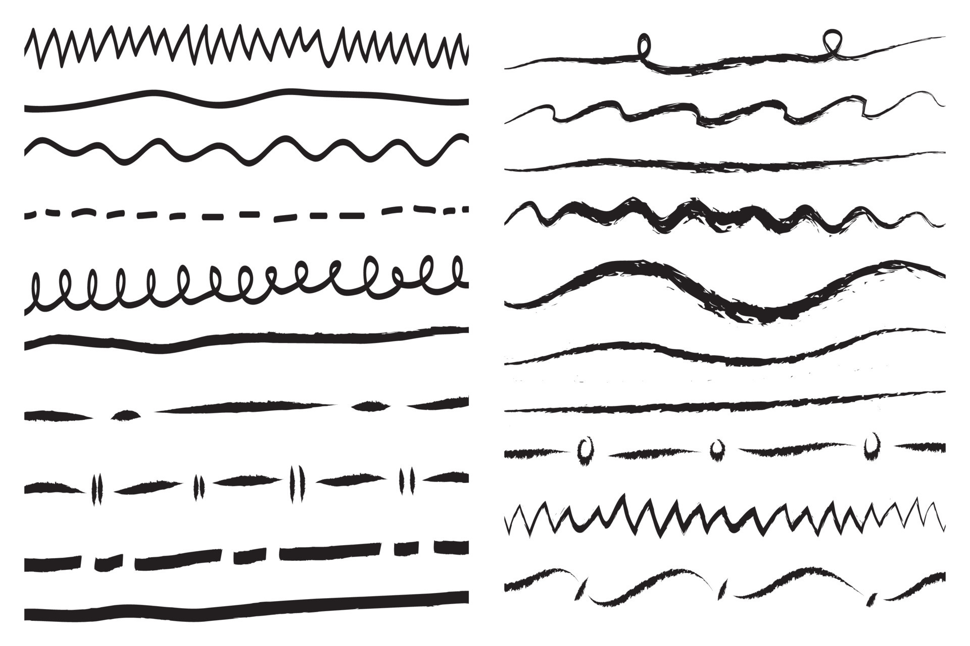 Hand Drawn Doodle Line Art Collection Element Illustration Doodle