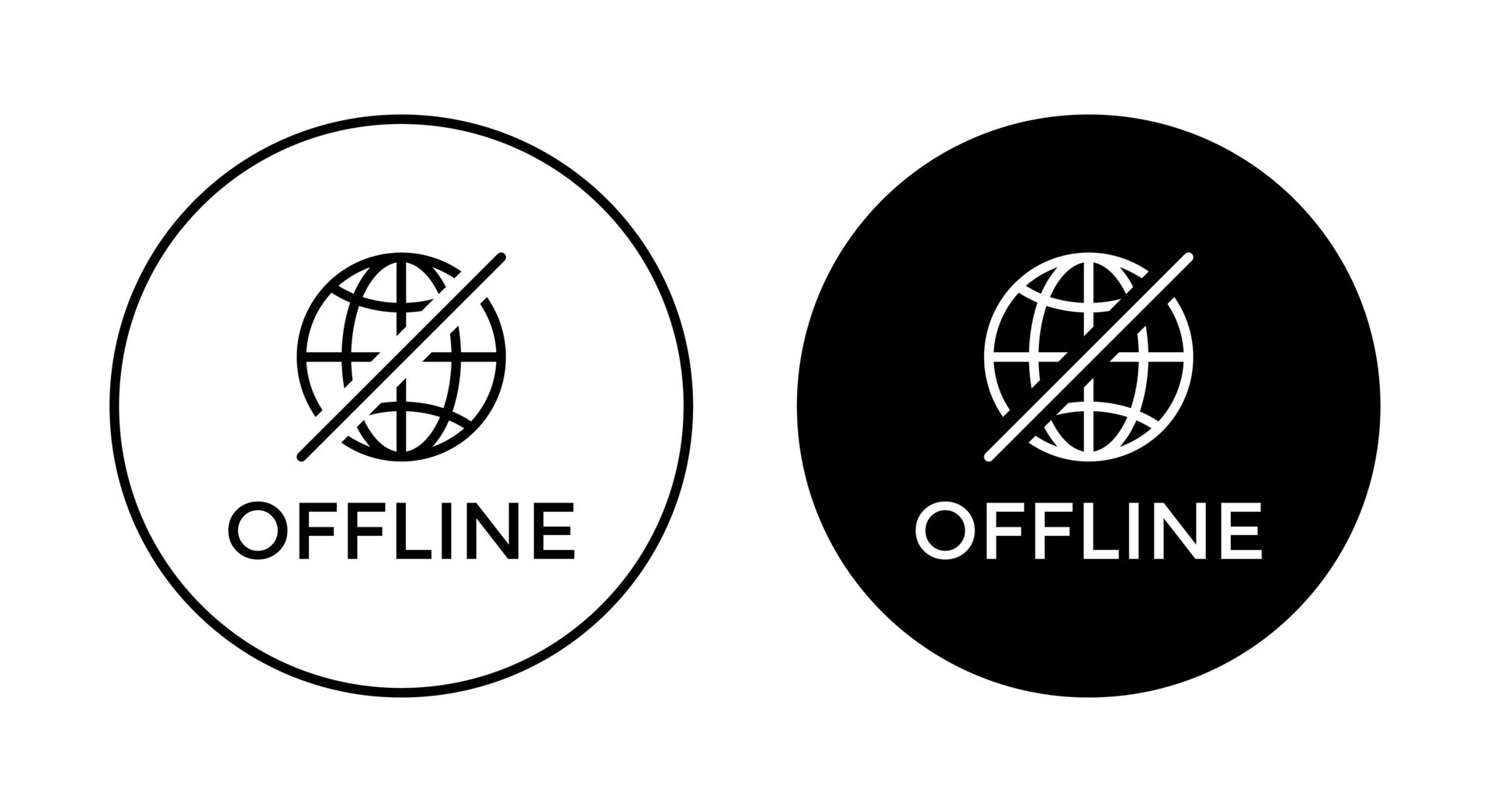 Offline internet icon vector. Off, disconnect network symbol 24398541 ... Offline internet icon vector. Off, disconnect network symbol 24398541 ...