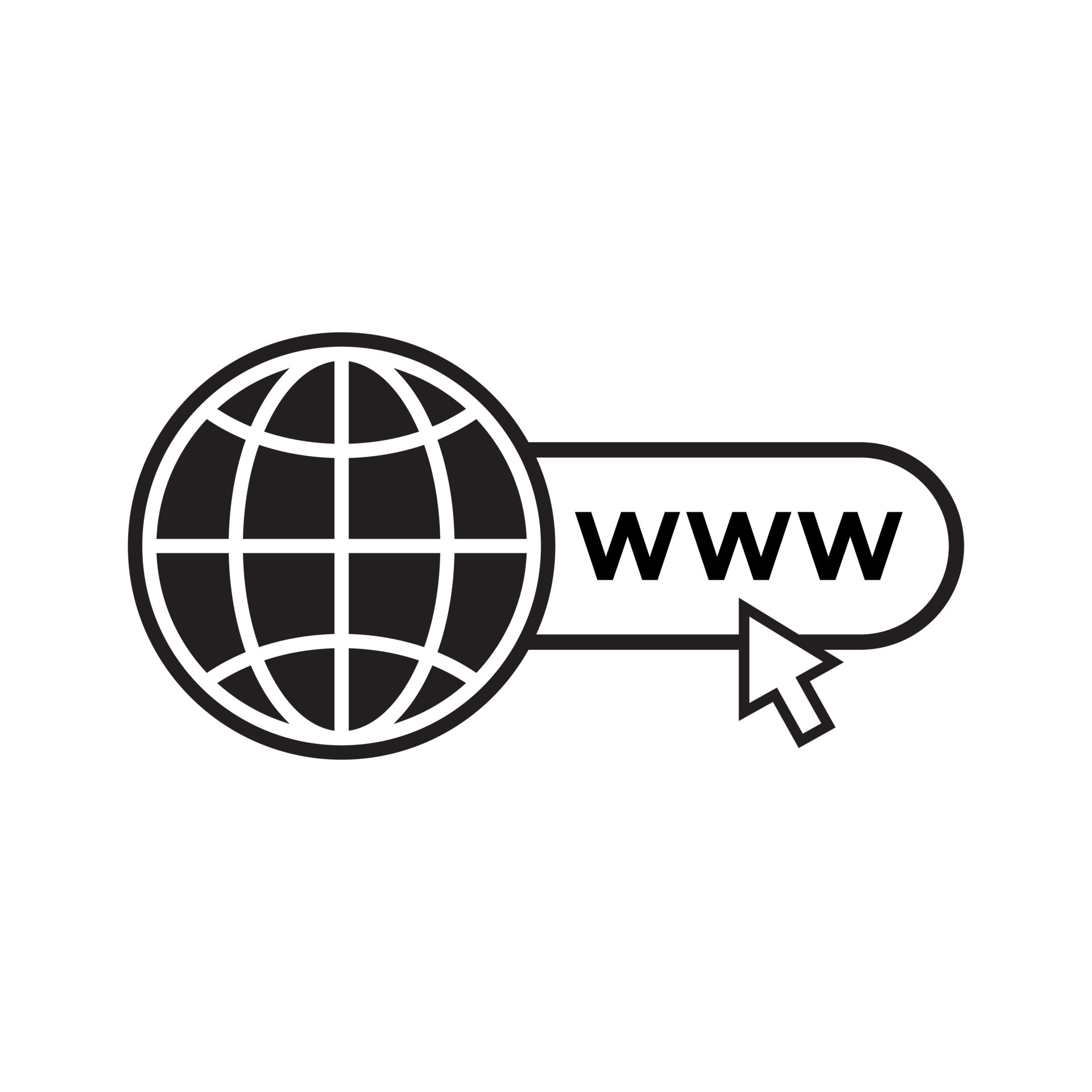 Click web icon vector. www website internet symbol concept 24398553 Vector Art at Vecteezy