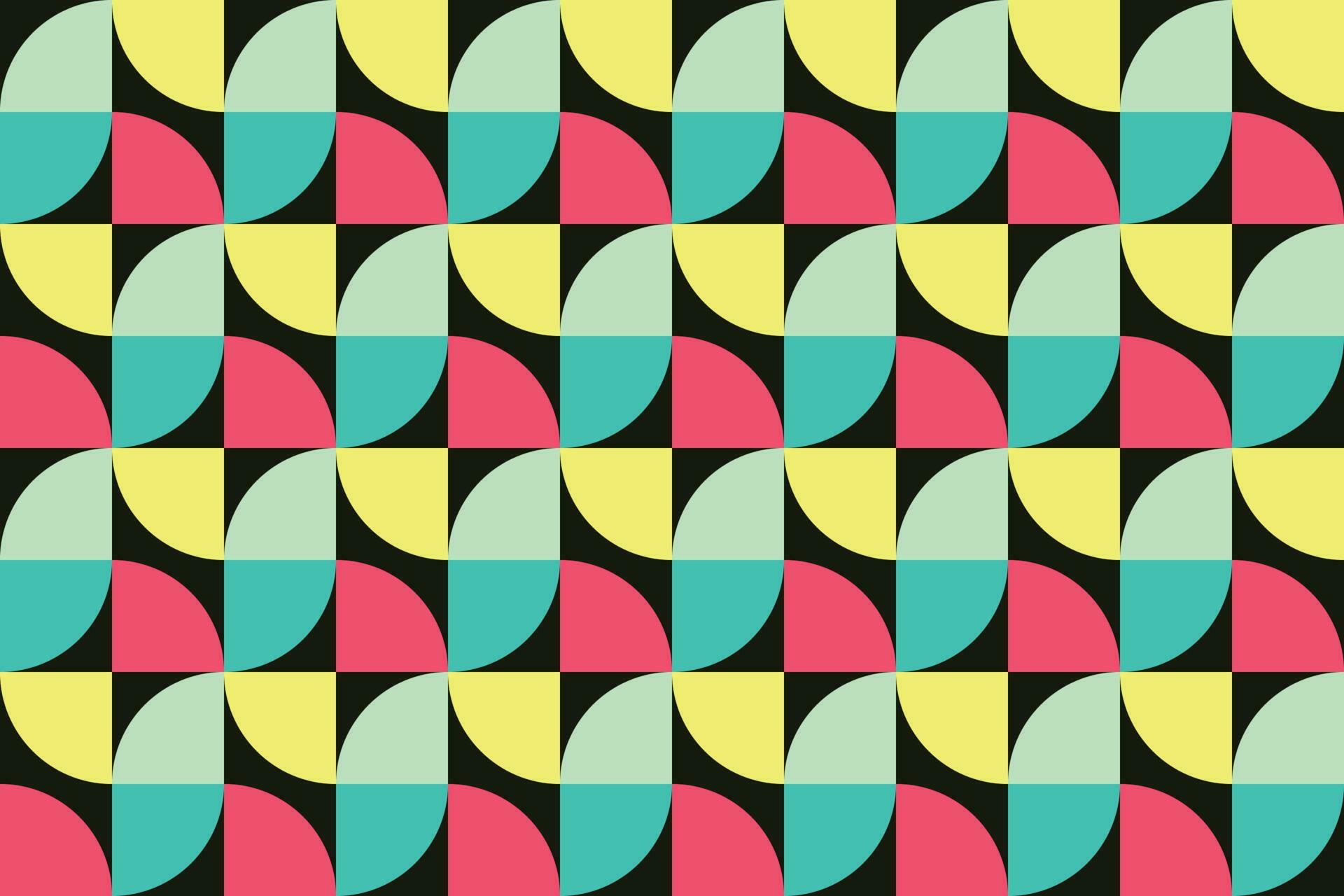 Modern seamless colorful geometry half circle pattern. Abstract ...