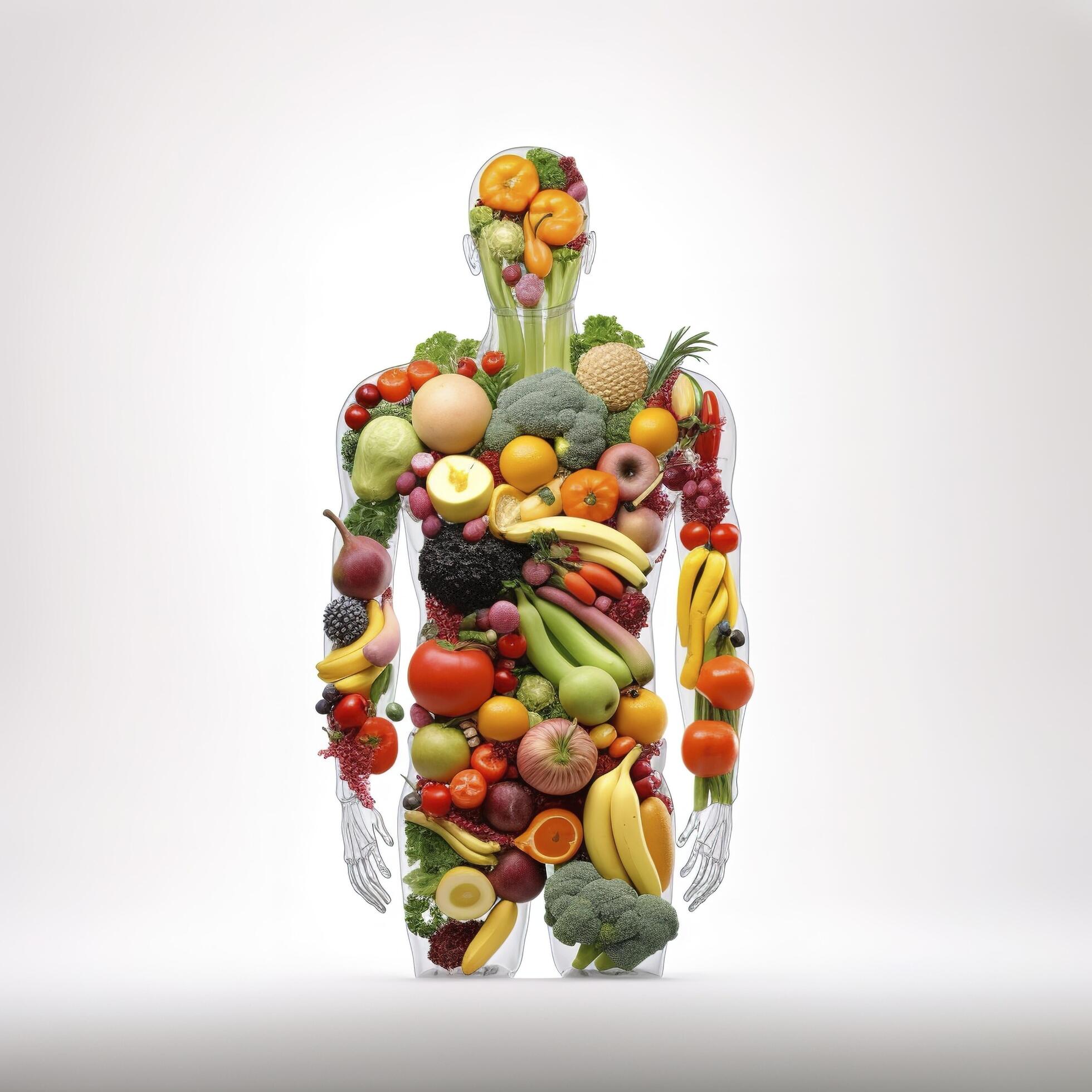 Fresh food in human body , Nutrition for human , 24400638 Stock Photo ...