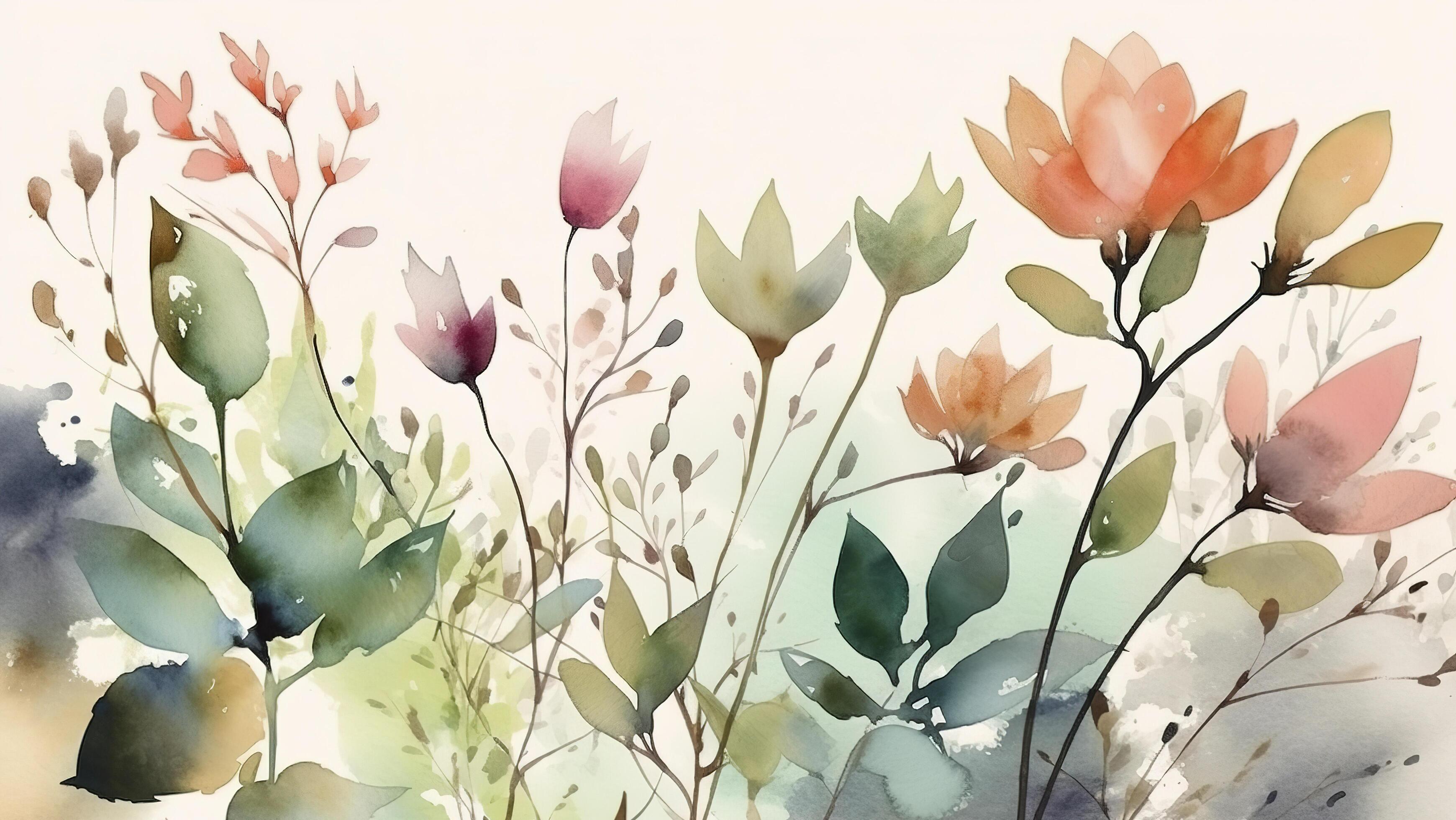 Beautiful abstract watercolor colorful flower design. Watercolor floral ...