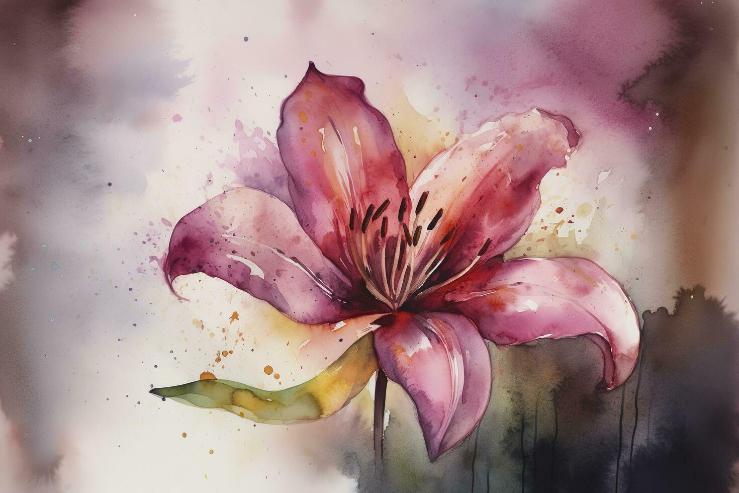 Watercolour Painting Flower