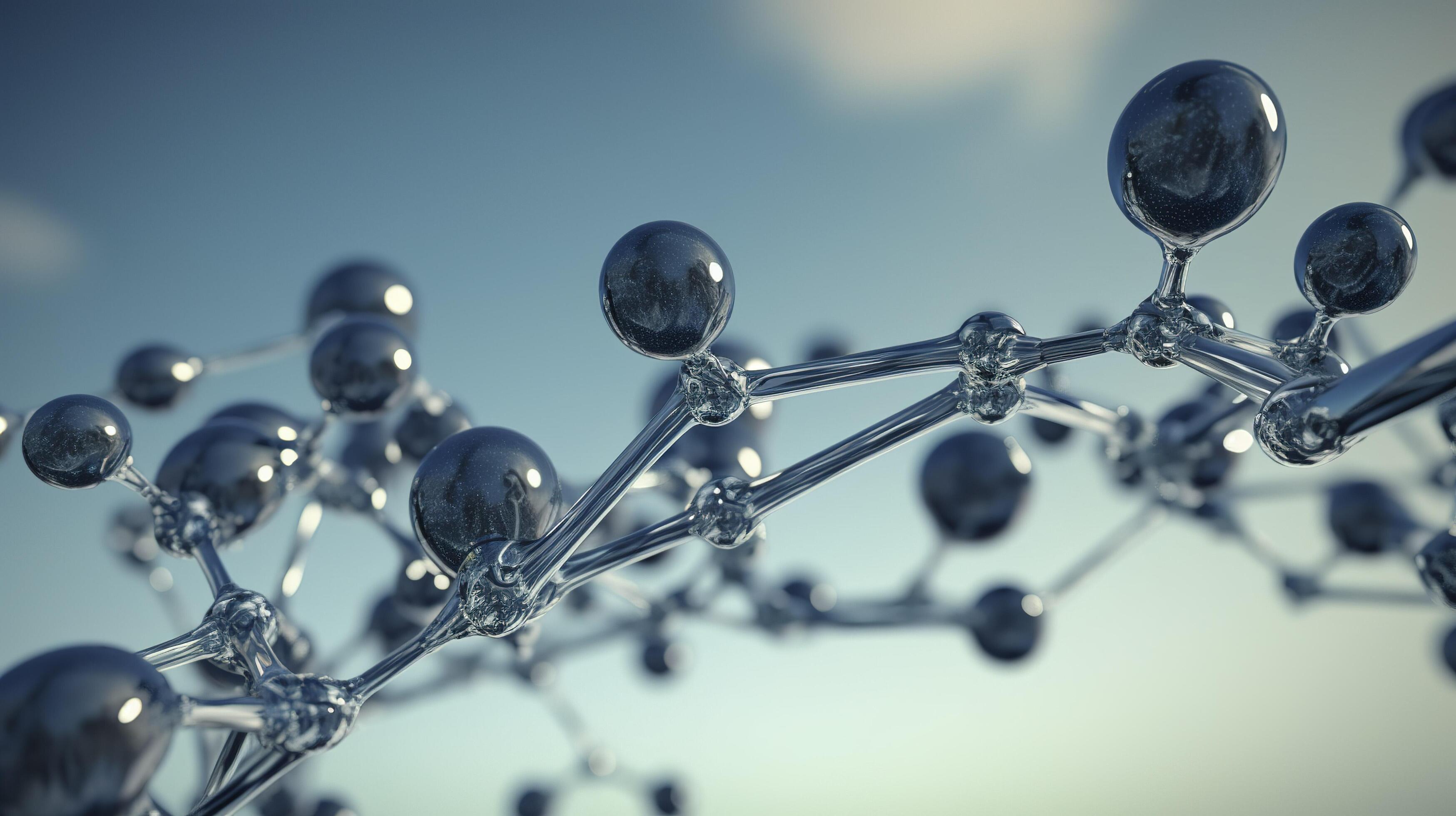 Hydrogen Molecule Or Atom Abstract Structure For Science Or Medical