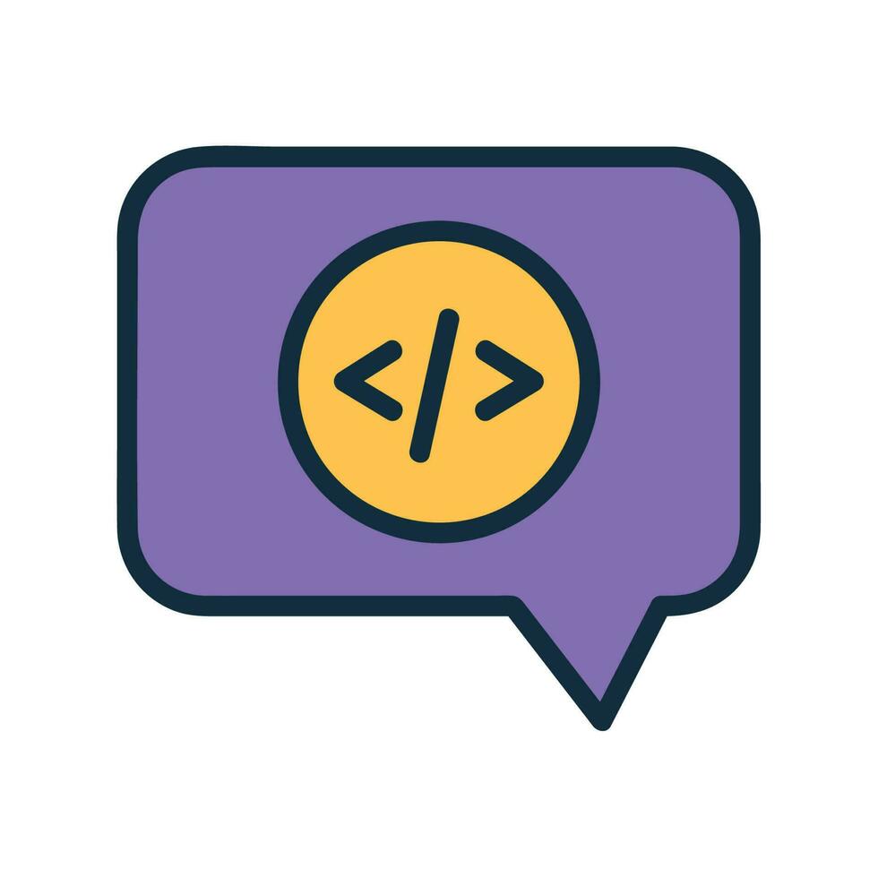 Modern speech bubble coding icon isolated 24406257 Vector Art at Vecteezy