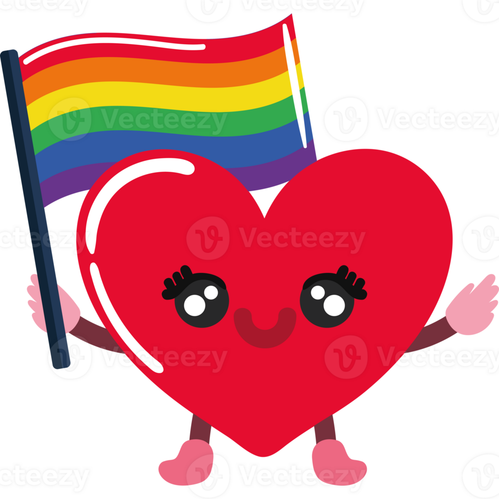heart with LGBTQ flag 24406397 PNG
