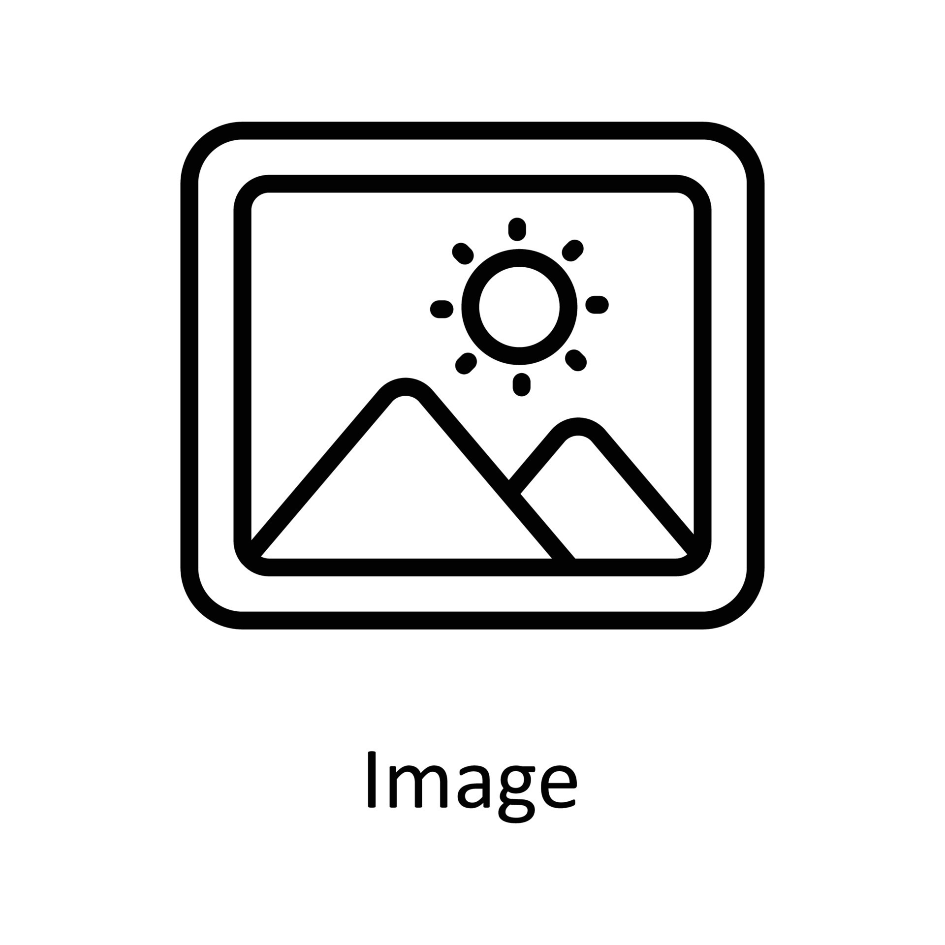 Image Vector Outline Icon Design Illustration User Interface Symbol On White Background Eps 10