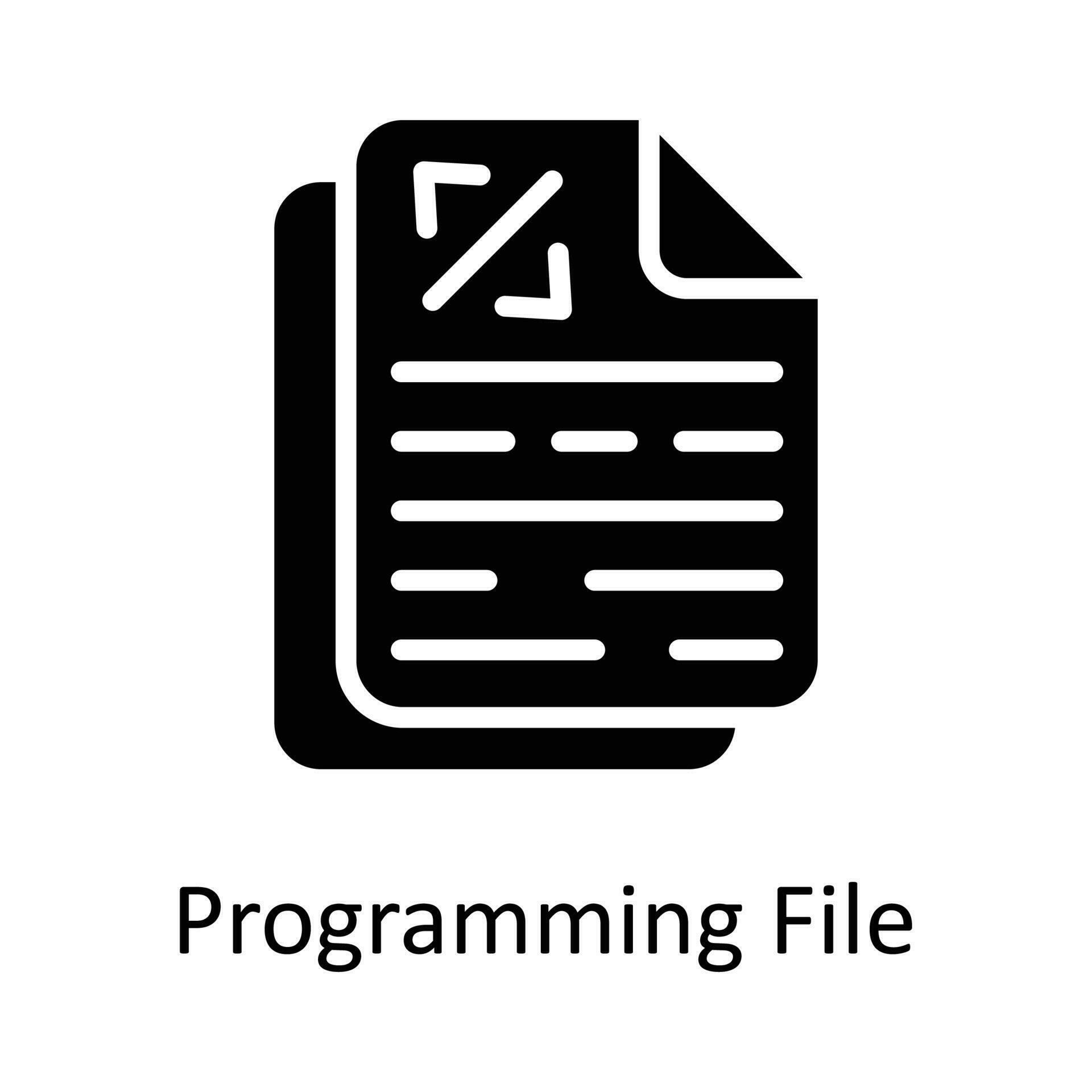 Programming File Vector Solid Icon Design illustration. Seo and web ...