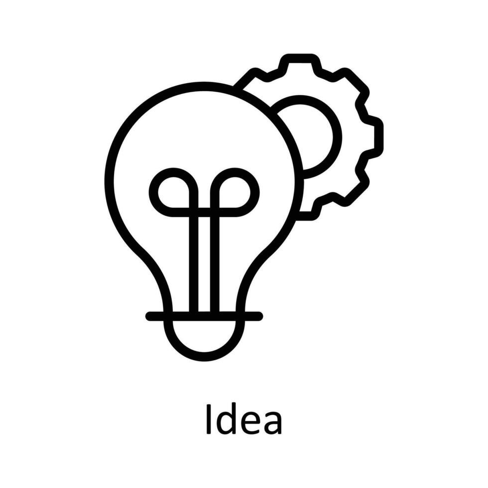 Idea Vector Outline Icon Design Illustration User Interface Symbol On