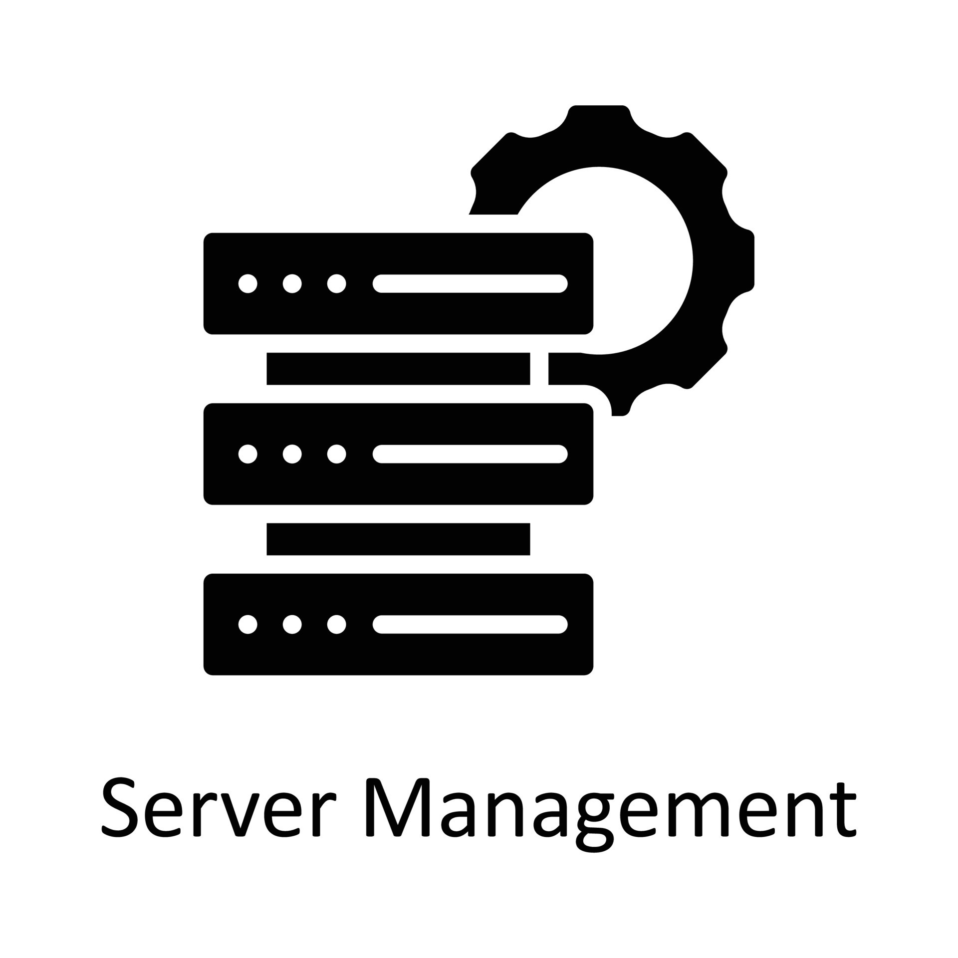 Server Management Vector Solid Icon Design illustration. Seo and web ...
