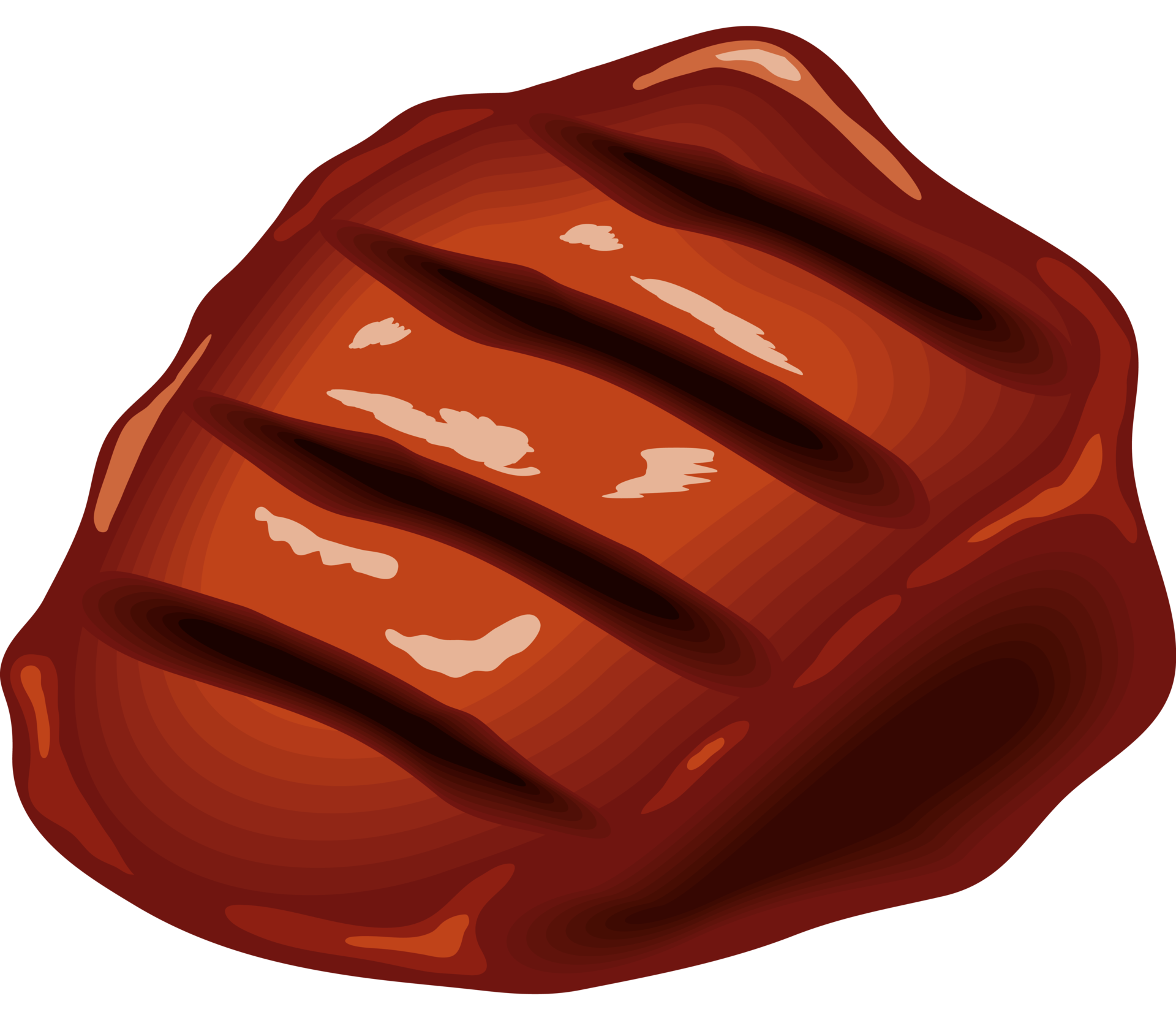 Grill Meat Icon Isolated White Background 24408270 Png