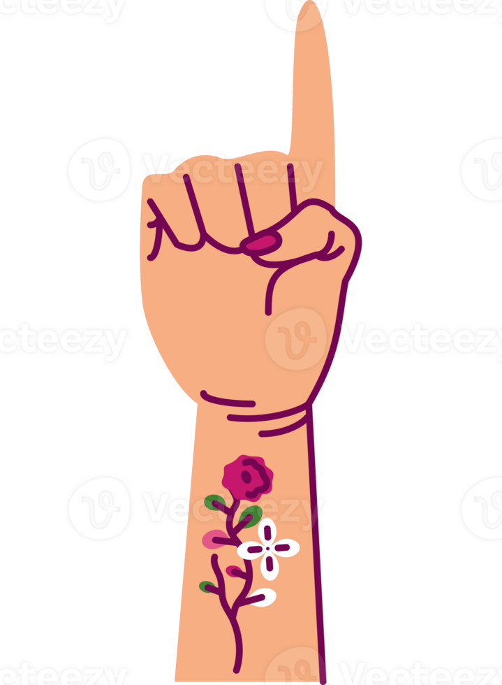 Womens Day Female Hand Icon Isolated 24408383 Png