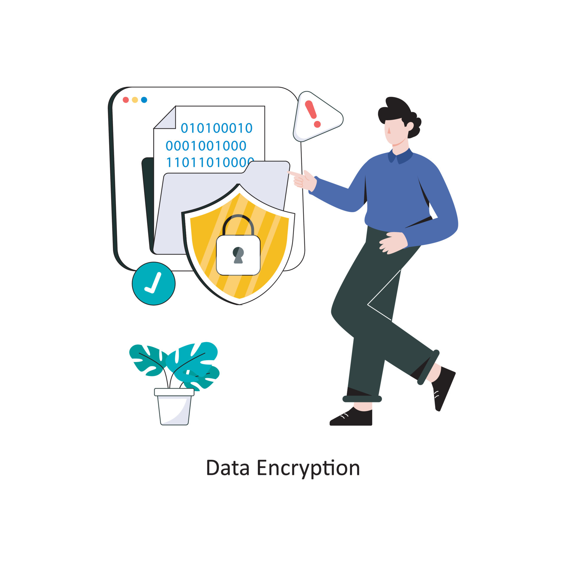 Data Encryption Flat Style Design Vector illustration. Stock ... Data Encryption Flat Style Design Vector illustration. Stock ...