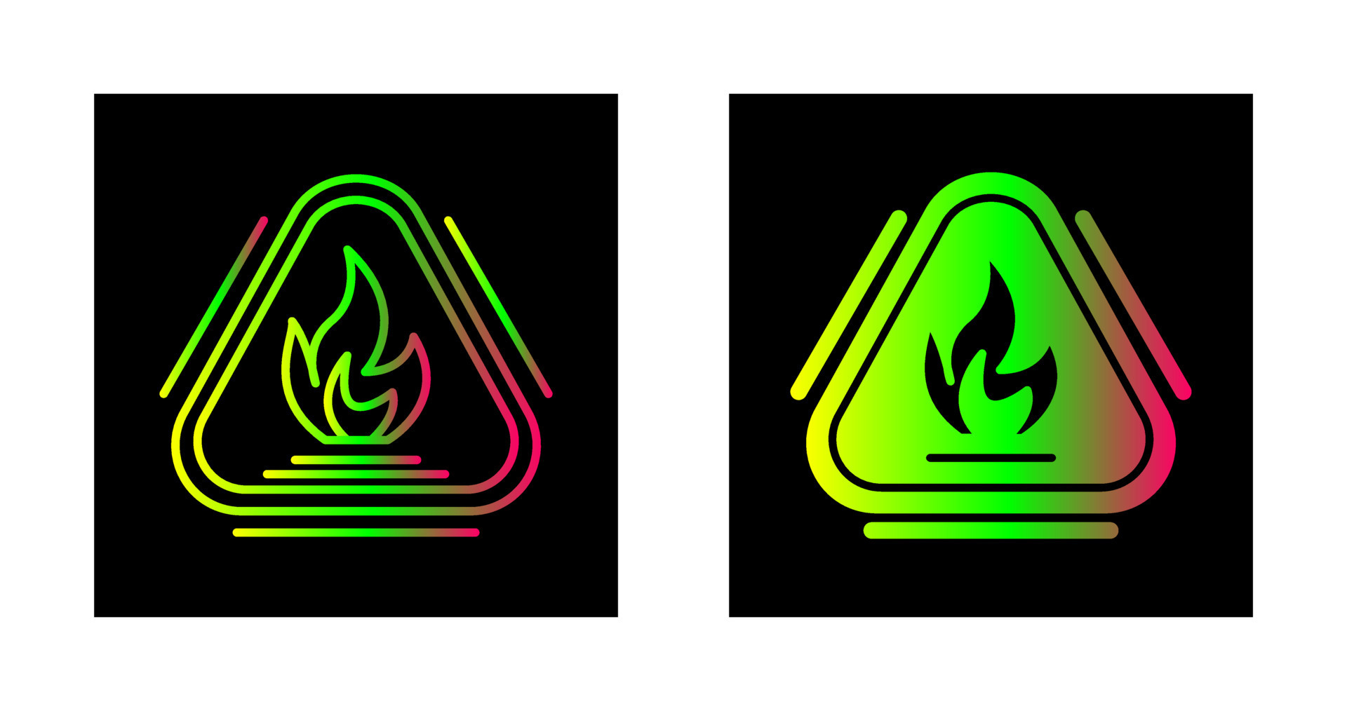 Caution Fire Vector Icon 24440310 Vector Art at Vecteezy