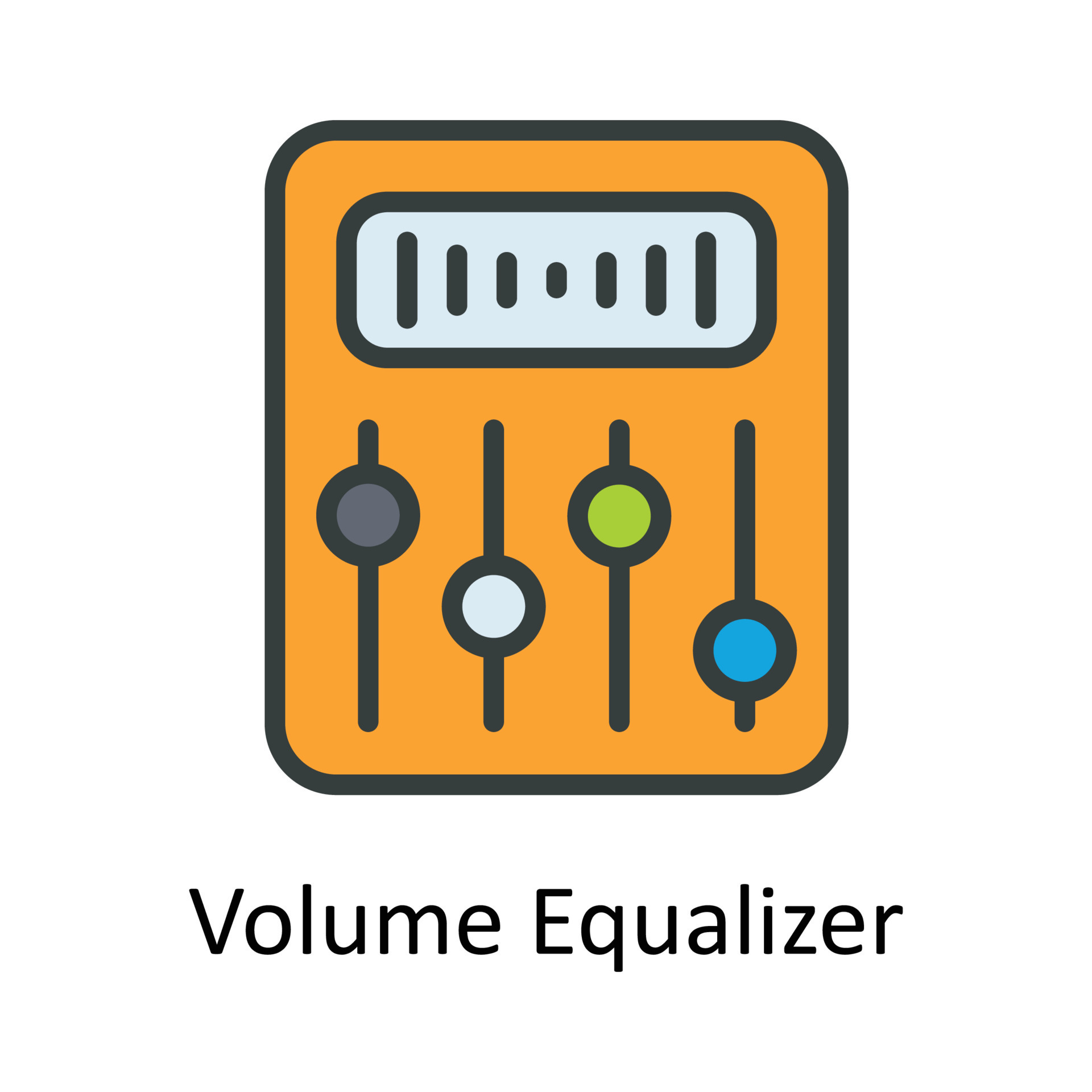 Volume Equalizer Vector Fill Outline Icon Design Illustration User Interface Symbol On White