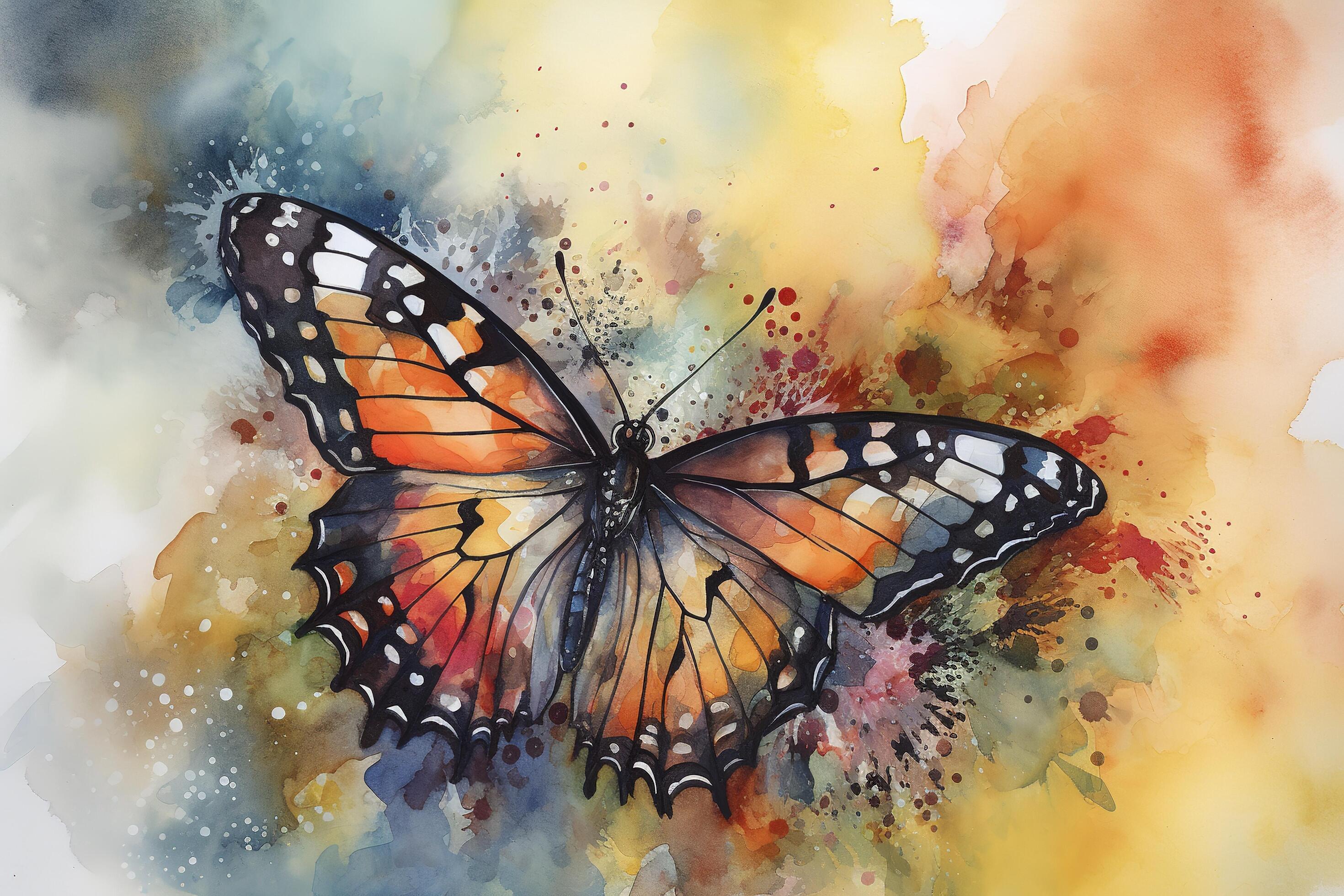 Monarch Butterfly Watercolor