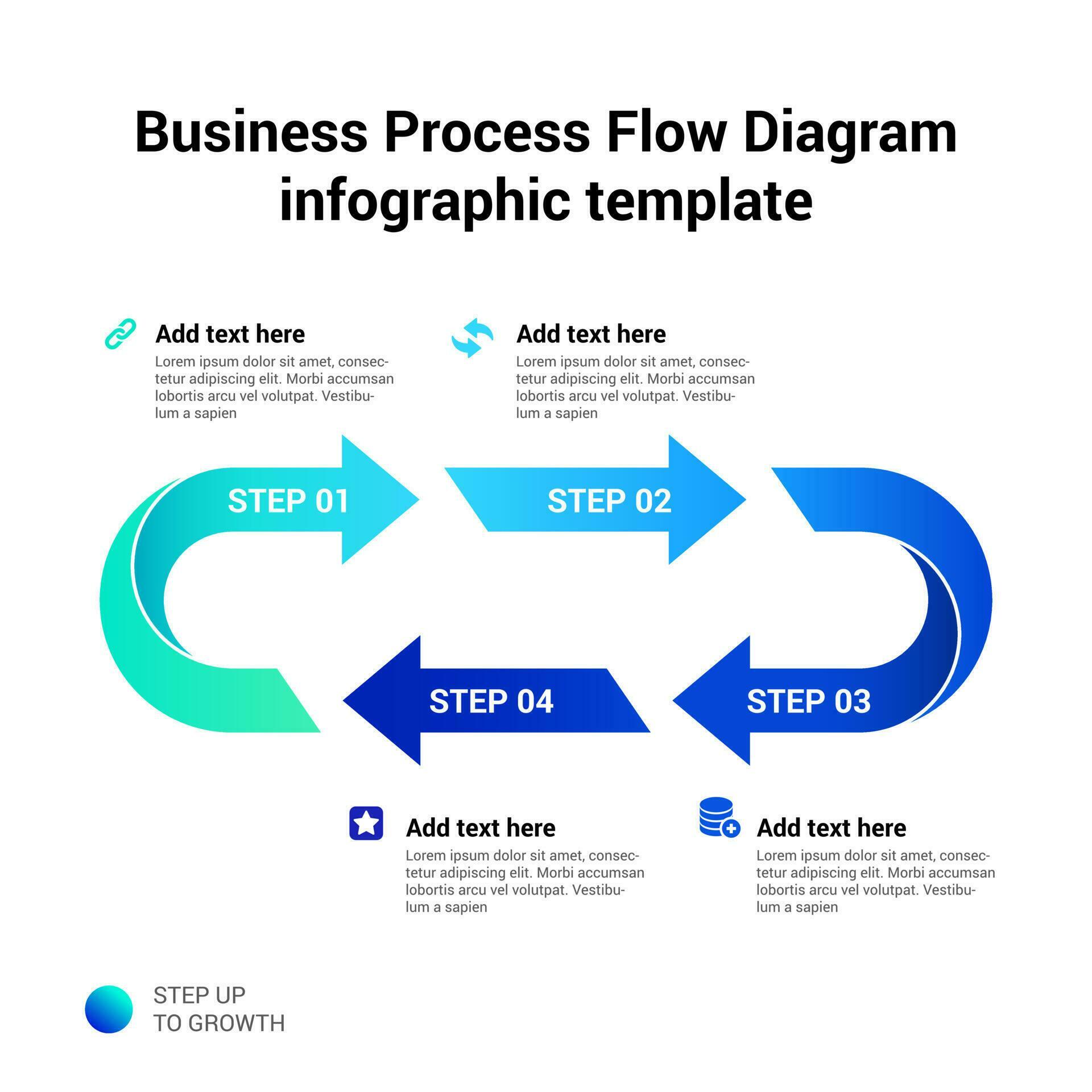 Process Flow Diagram Infographic 24444311 Vector Art at Vecteezy