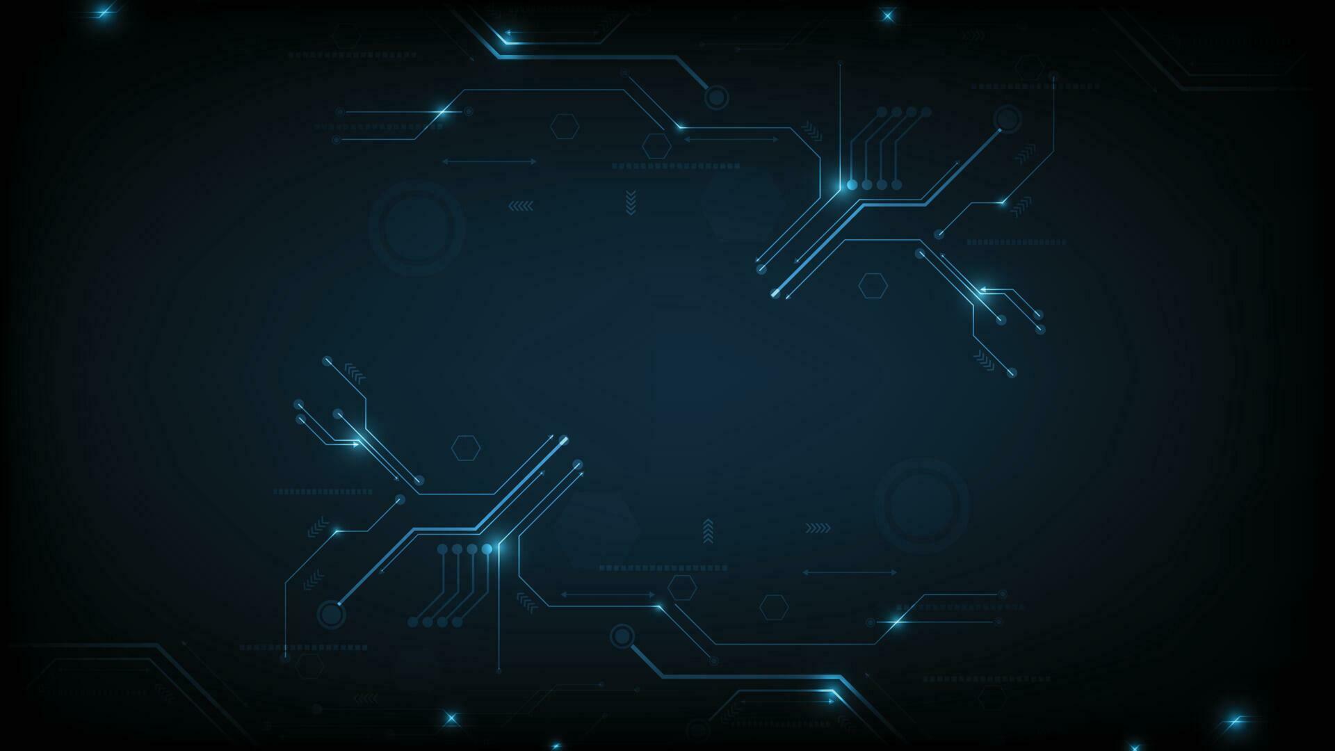 Technology Black Circuit Diagram Concept High Tech Circuit Board Connection System Vector