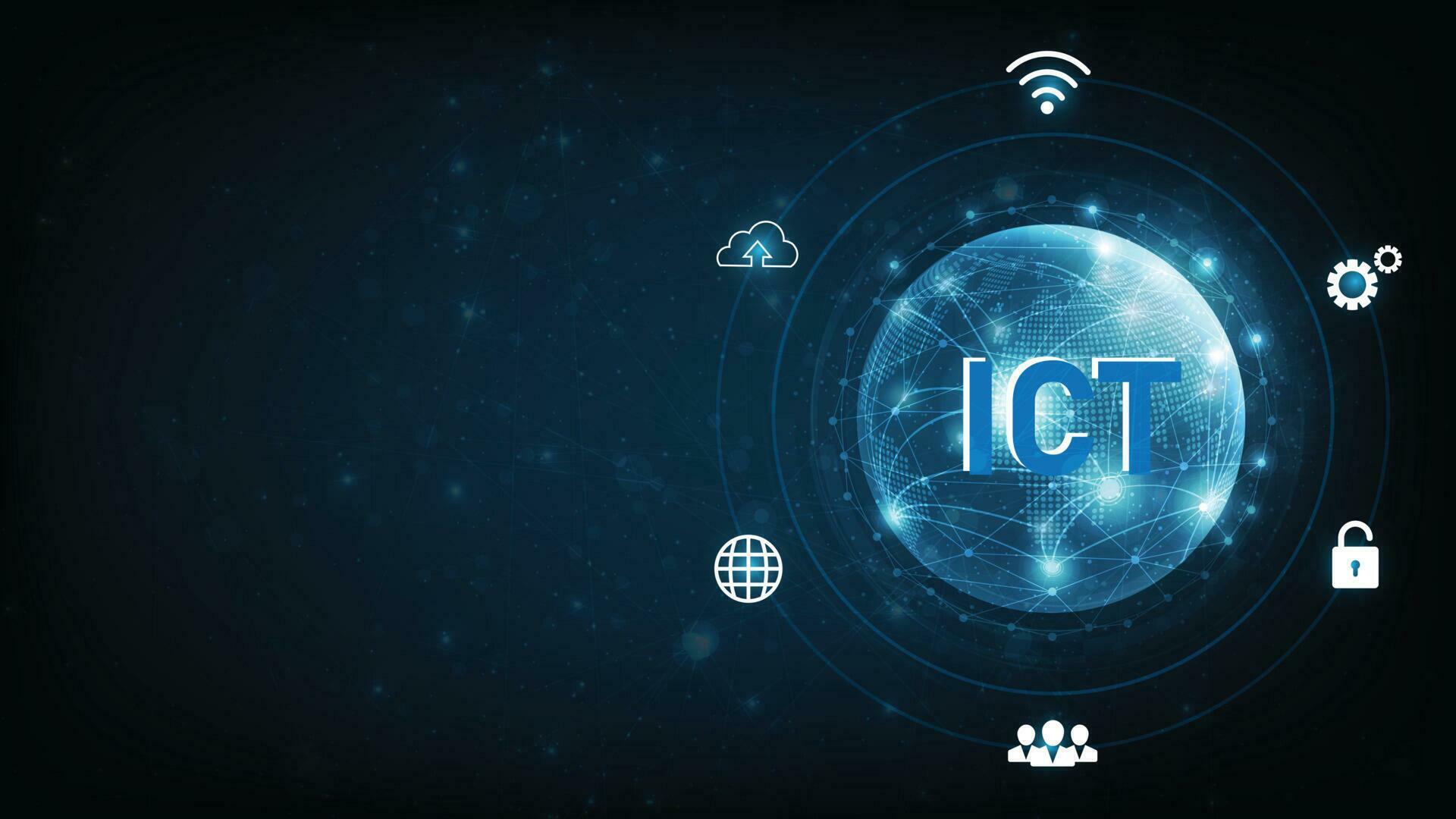 Information and communication technology ICT concept.Information and ...