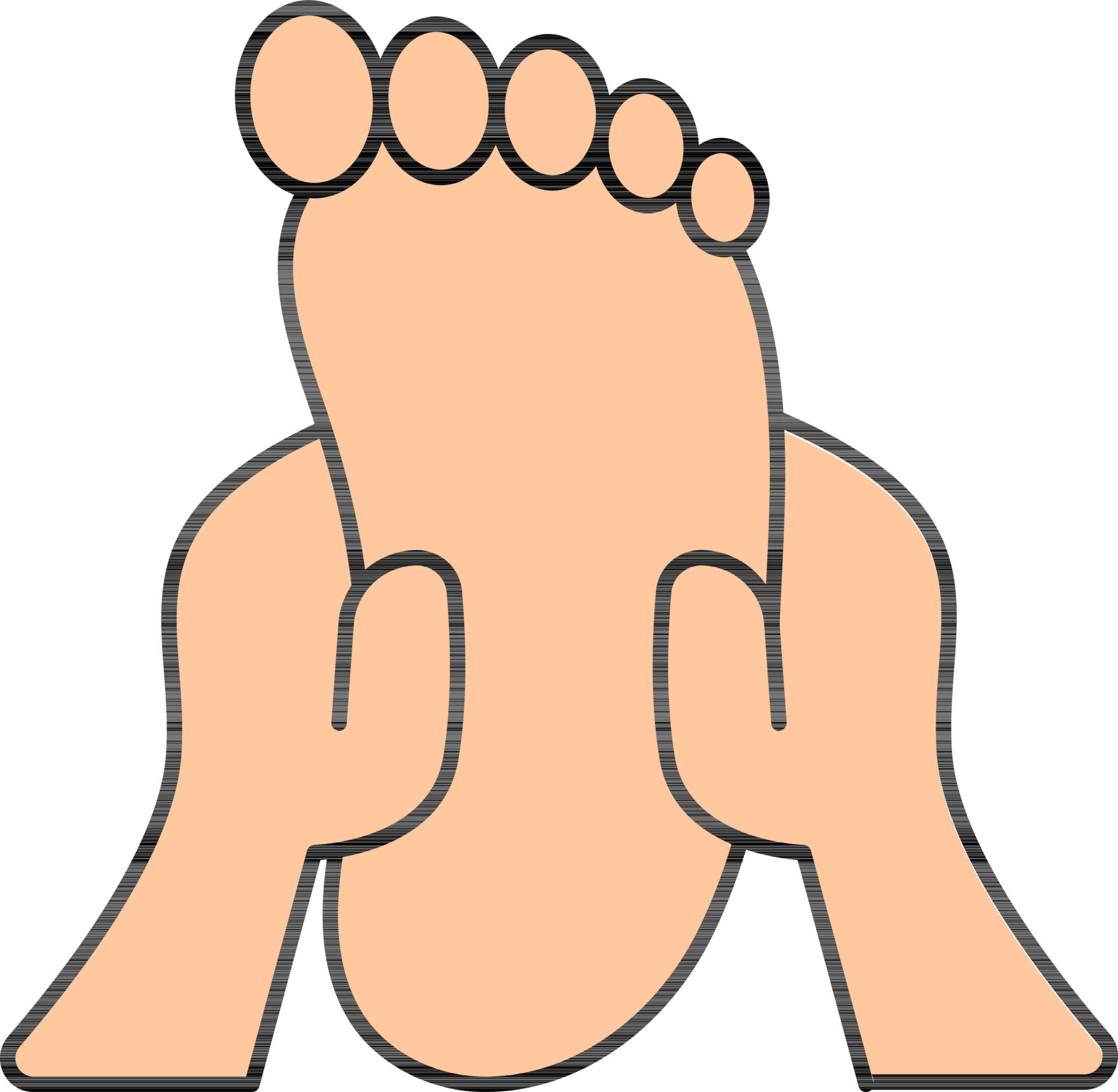 Foot Massage Icon In Peach Color 24446118 Vector Art At Vecteezy