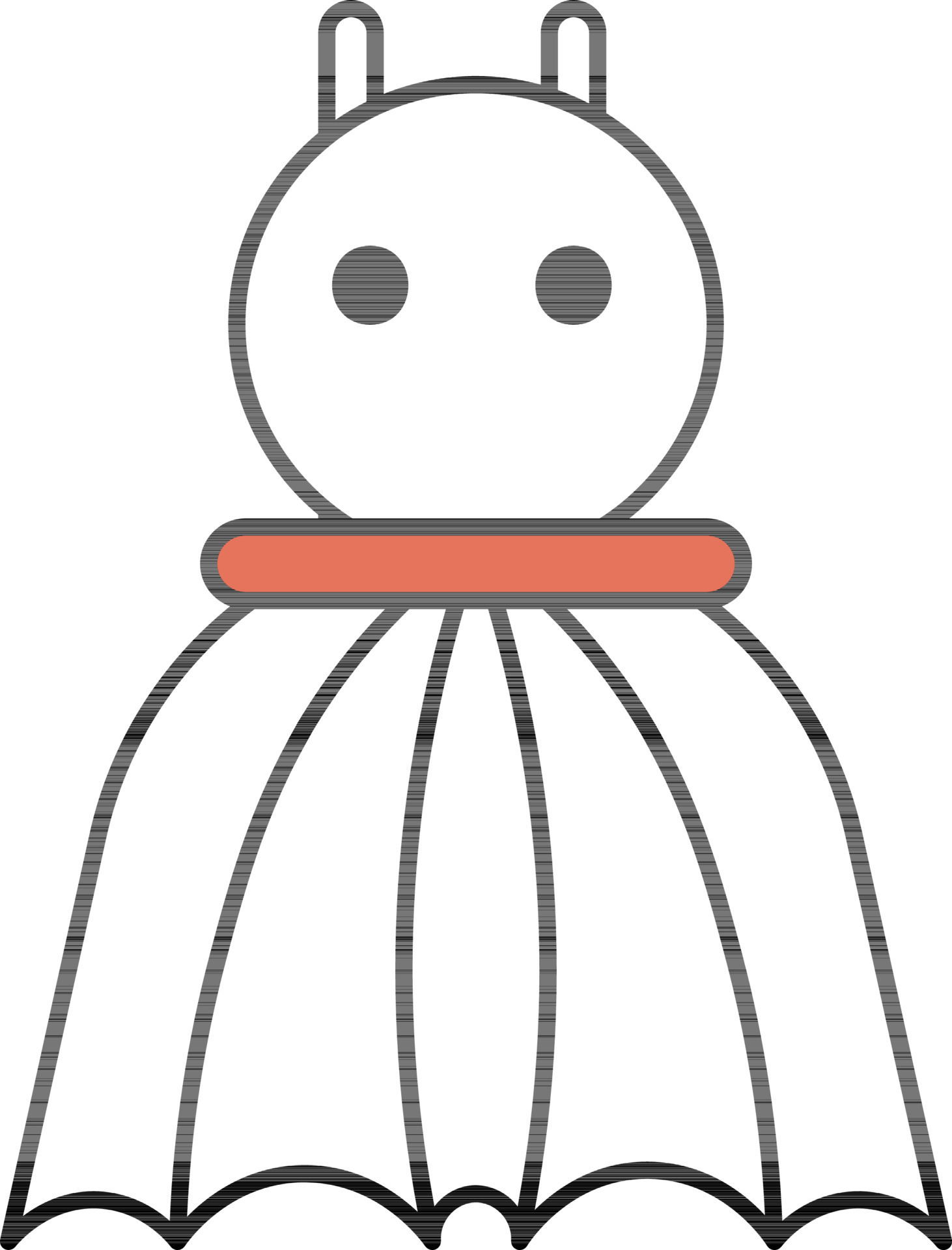 teru teru bozu icono en naranja y blanco color. 24446323 Vector en Vecteezy
