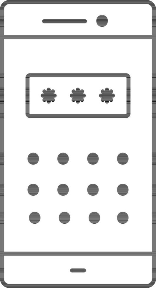 Linear Style Passcode In Smartphone Icon 24447634 Vector Art At Vecteezy