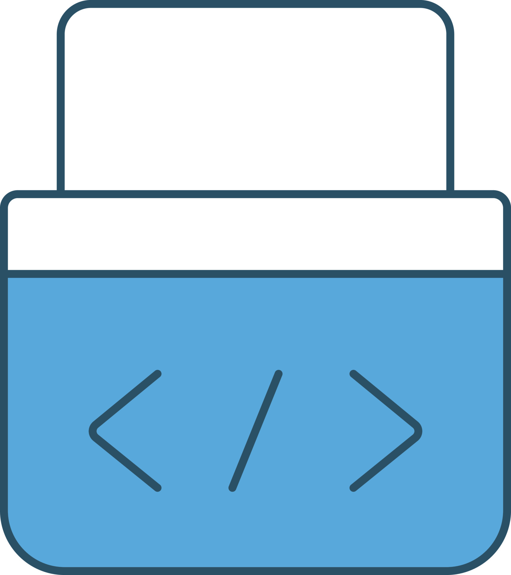 Web Coding Icon In Blue And White Color. 24447660 Vector Art at Vecteezy