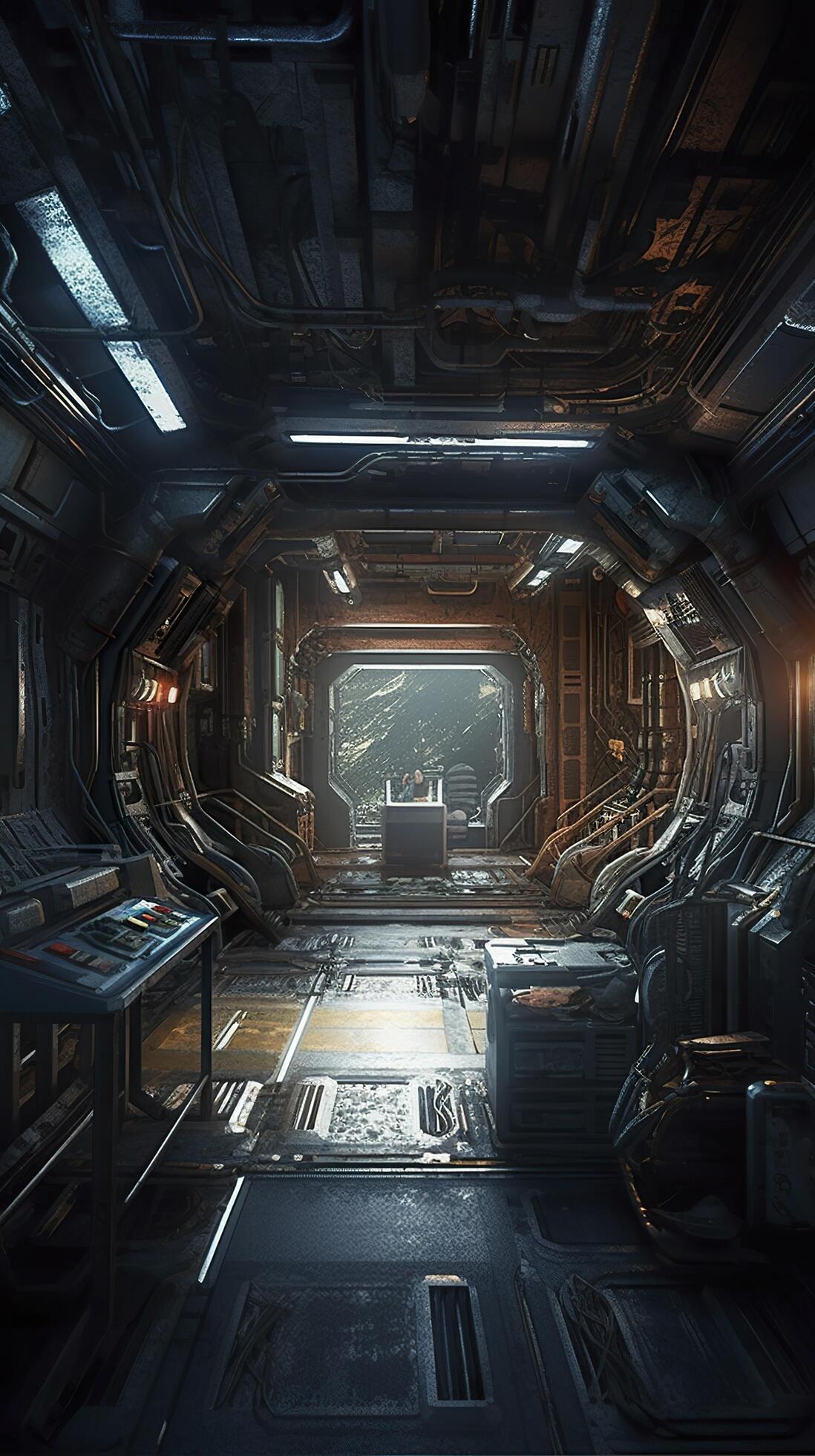 aboard the space station creative the very distant future, star trek, poster design, A very ...