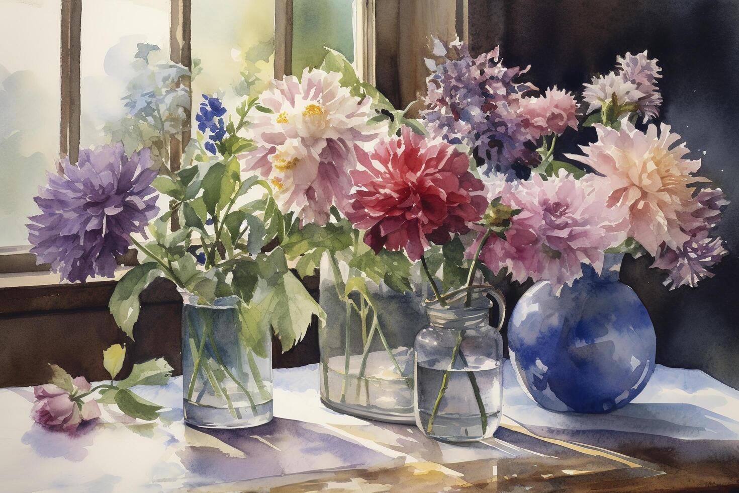 Beautiful Watercolor Paintings Of Flowers