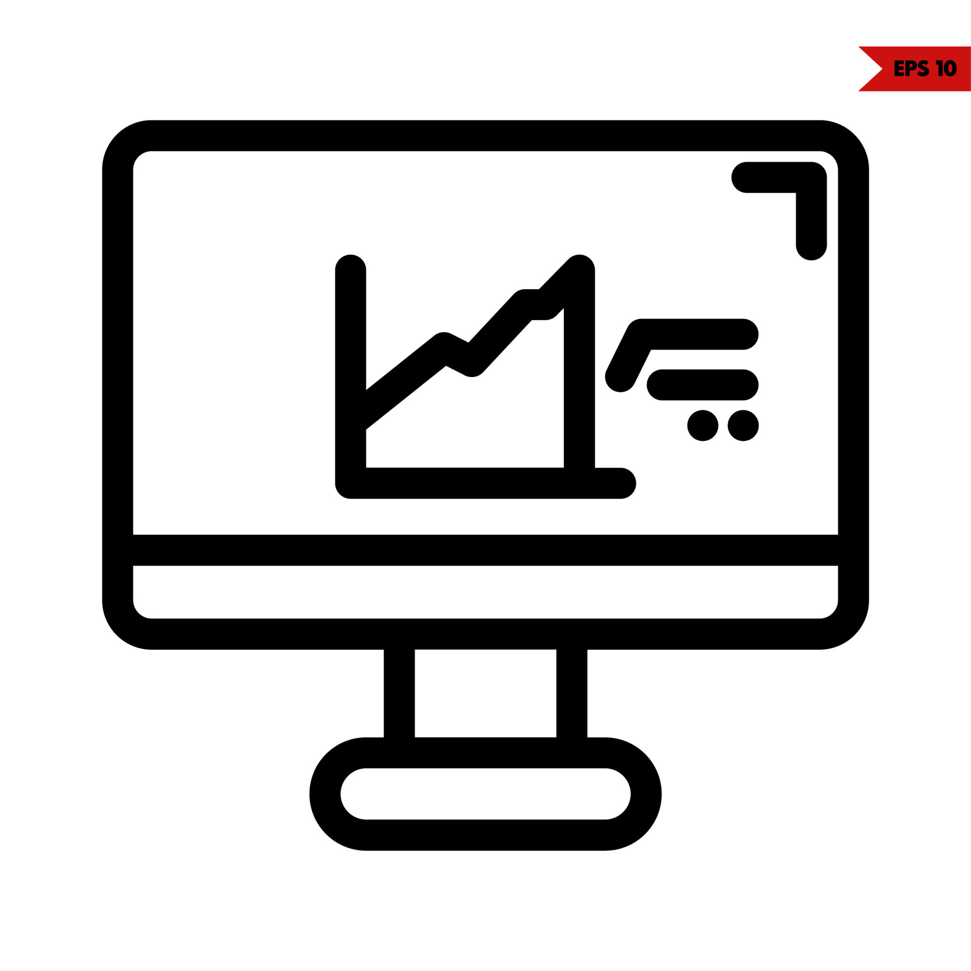 chart in computer line icon 24448802 Vector Art at Vecteezy