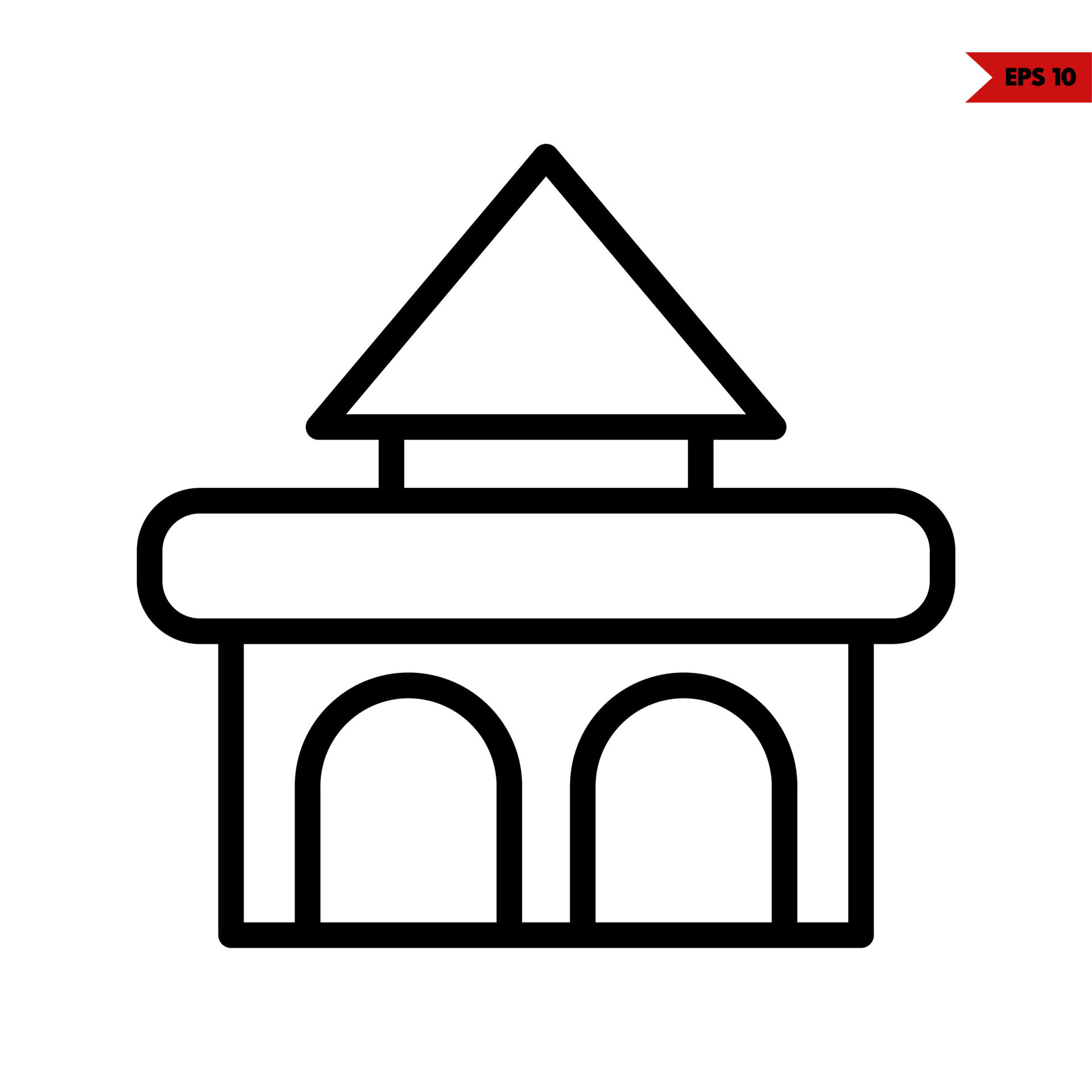 castle line icon 24448997 Vector Art at Vecteezy