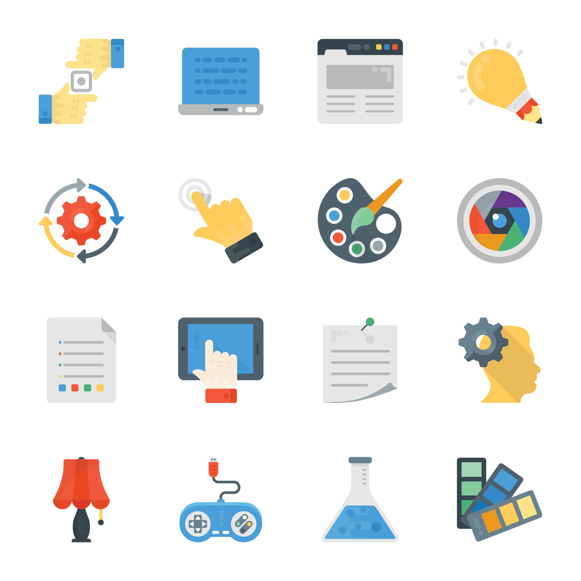 Creative Process Flat Vector Icons Set 24450936 Vector Art at Vecteezy Creative Process Flat Vector Icons Set 24450936 Vector Art at Vecteezy